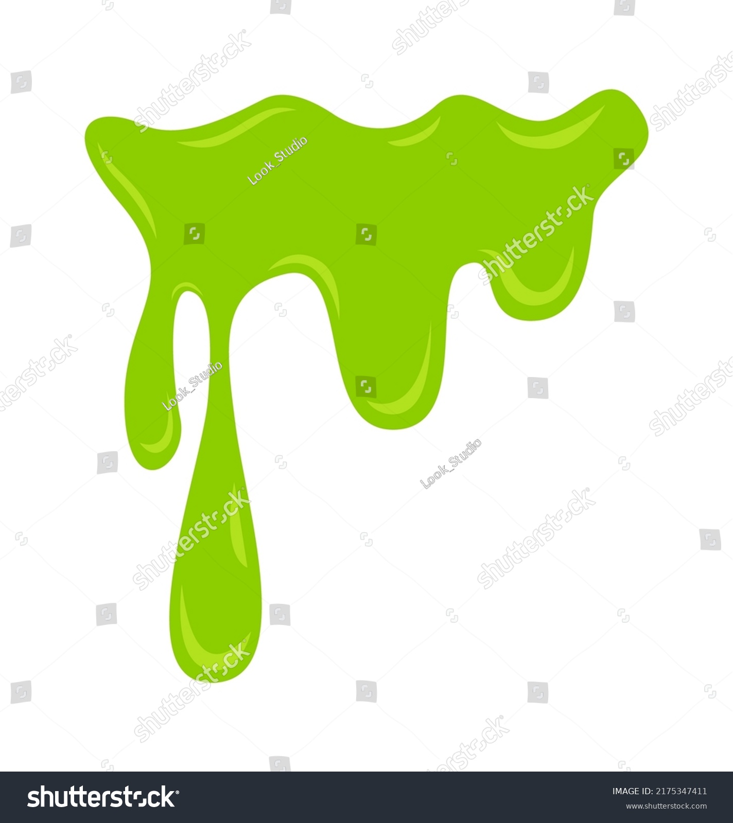 Slime Leaking Liquid Vector Illustration Stock Vector (Royalty Free ...