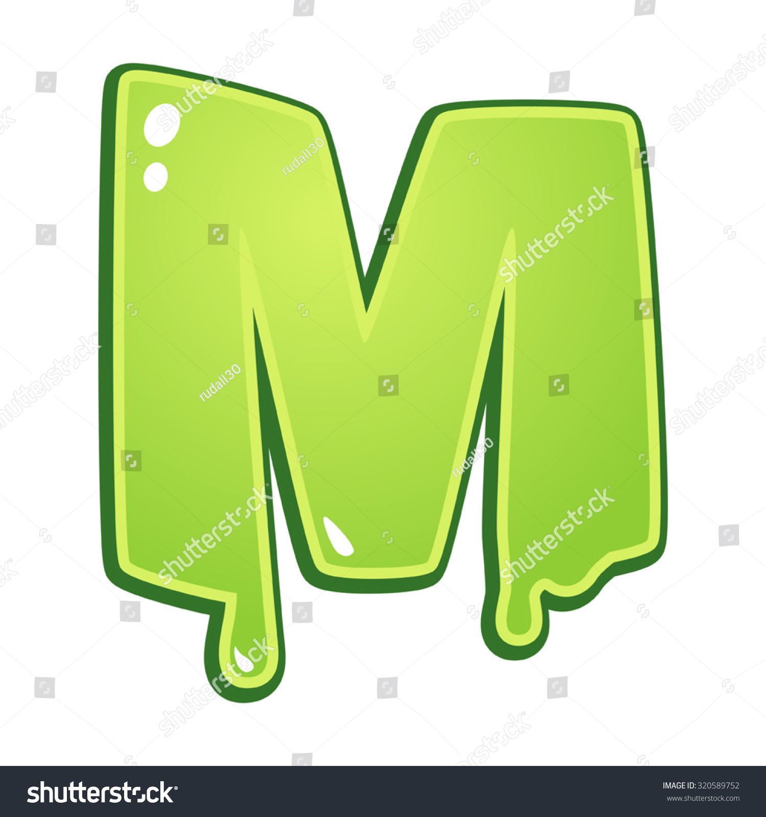 Slimy Font Type Letter M Stock Vector (Royalty Free) 320589752 ...