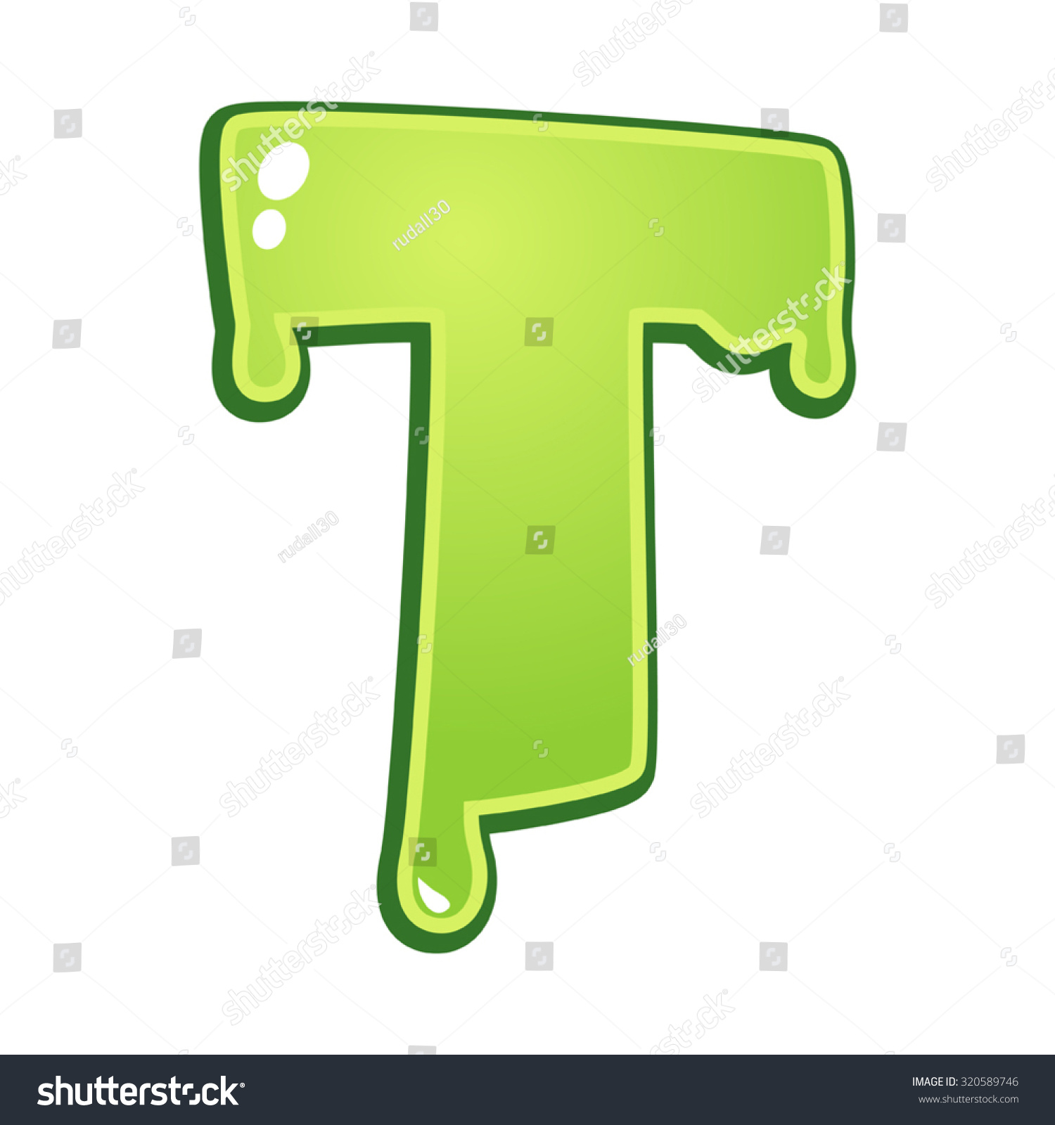 Slimy Font Type Letter T : image vectorielle de stock (libre de droits ...