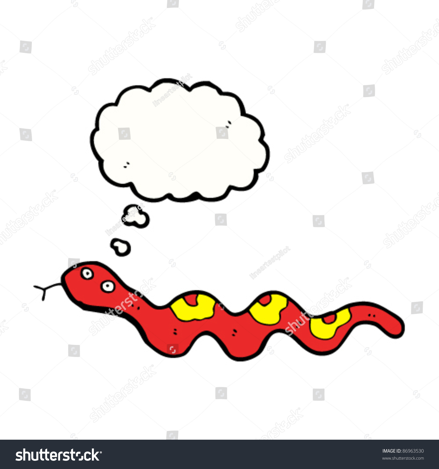 Slithering Snake Cartoon Stock Vector (Royalty Free) 86963530 ...