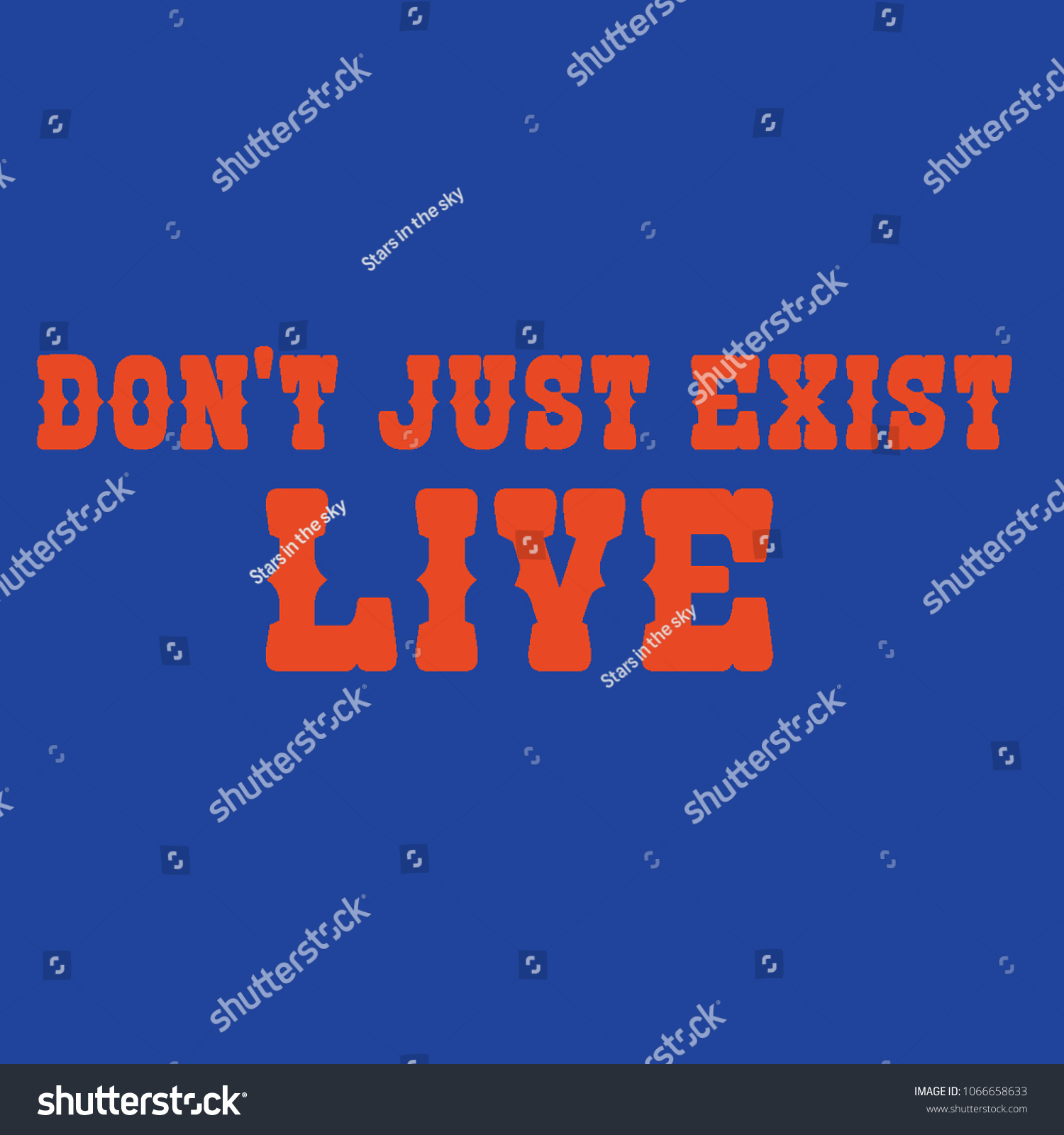 Slogan Blue Orange Art Vector Stock Vector (Royalty Free) 1066658633 ...