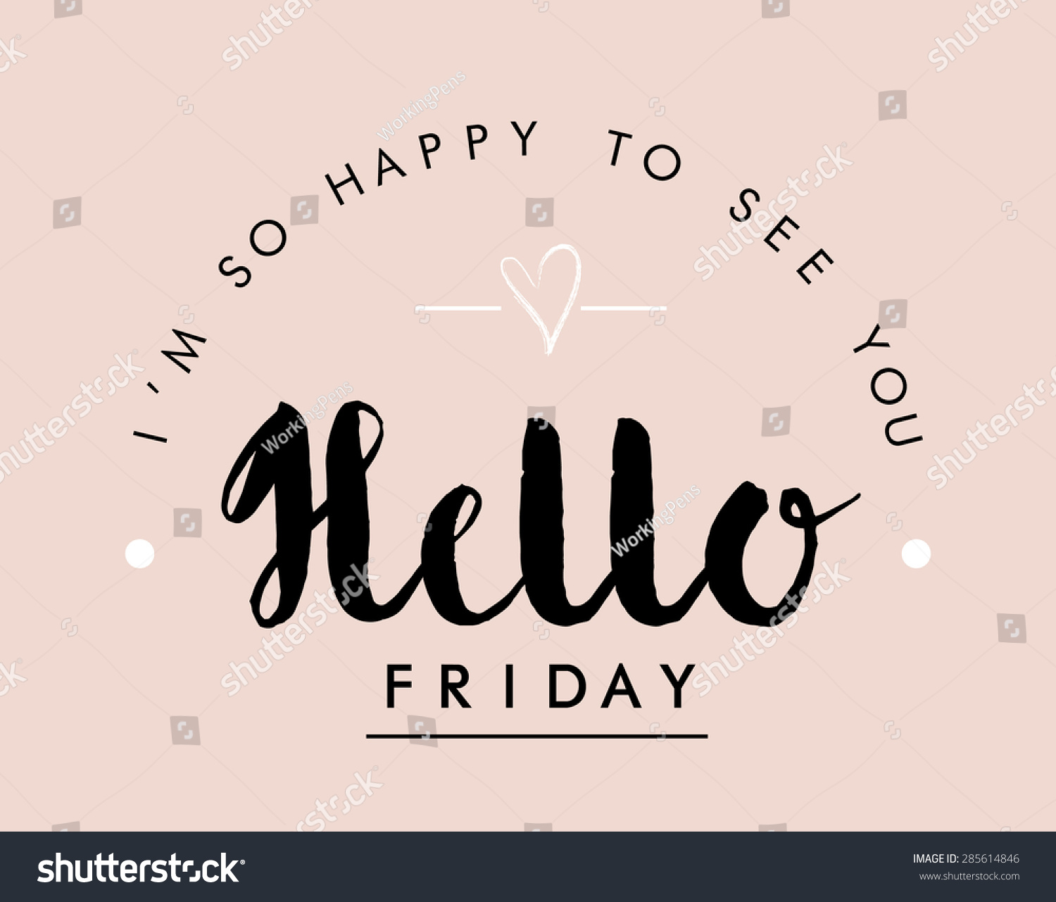Slogan Print Hello Fridayin Vector 285614846 Shutterstock