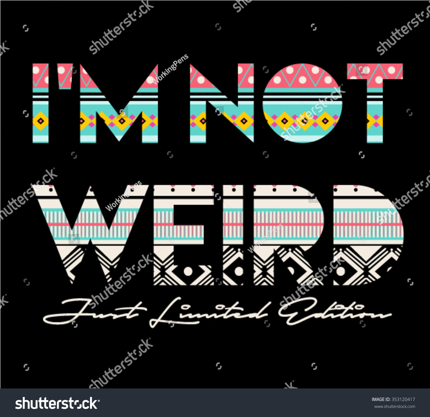 Slogan Print Aztec Print Vector: vector de stock (libre de regalías ...