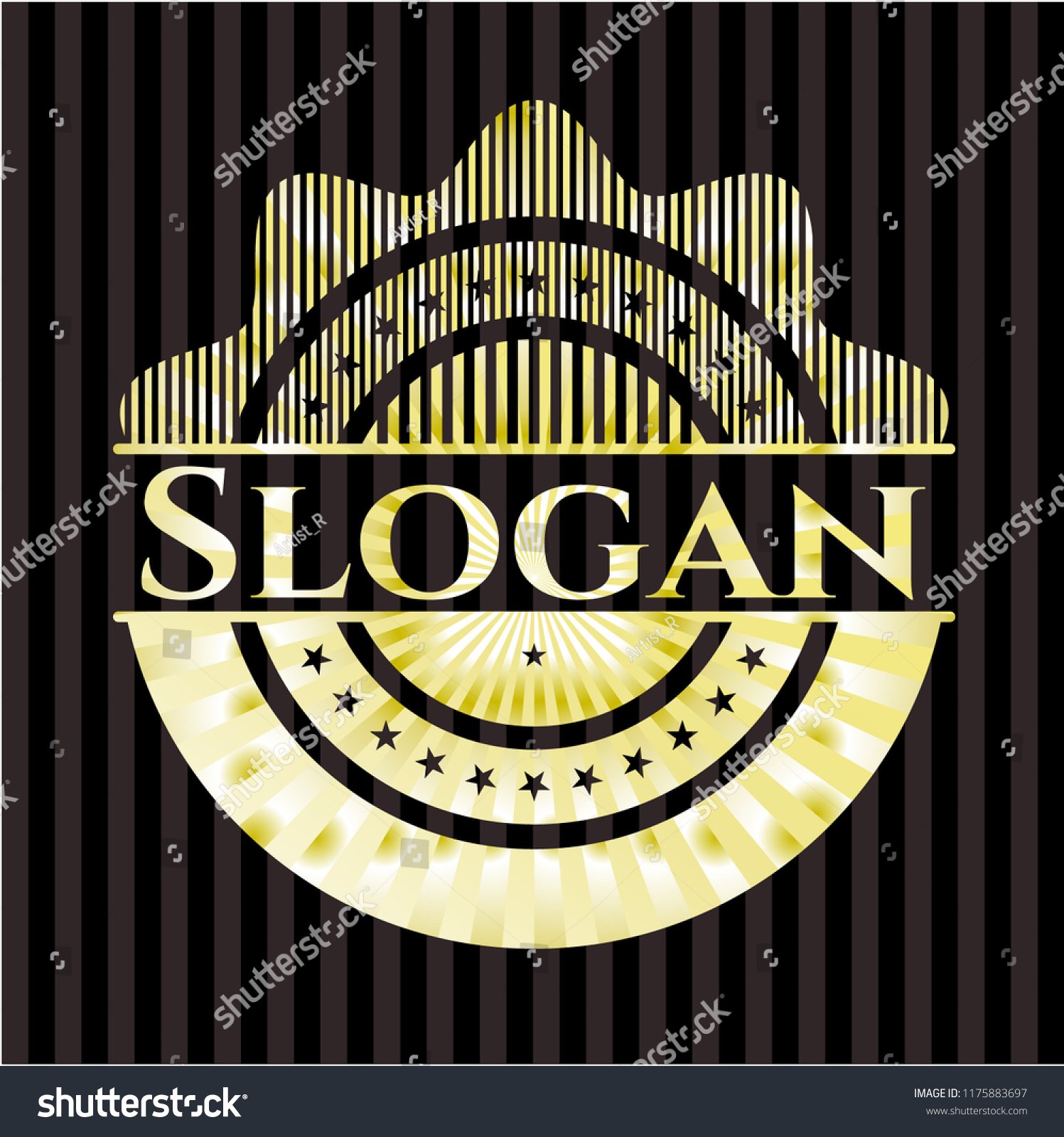 Slogan Shiny Emblem Stock Vector (Royalty Free) 1175883697 | Shutterstock