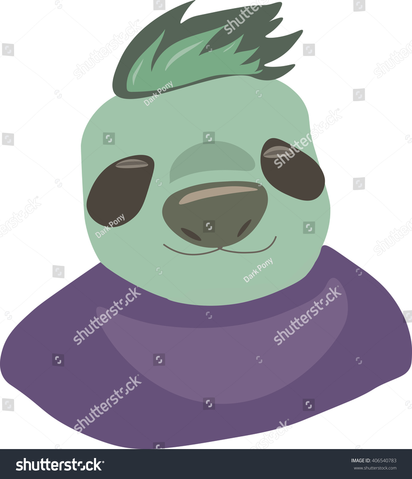 Sloth Boy Cartoon Illustration Vector Stock Vector (Royalty Free ...