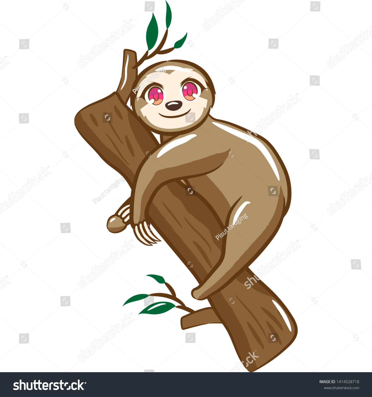 Sloth Vector Graphic Design Clipart Stock Vector (Royalty Free) 1414528718