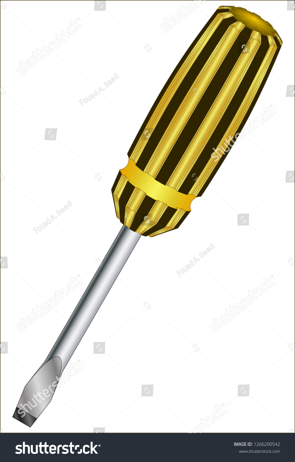 Slotted Flatblade Screwdriver Stock Vector (Royalty Free) 1266200542 ...