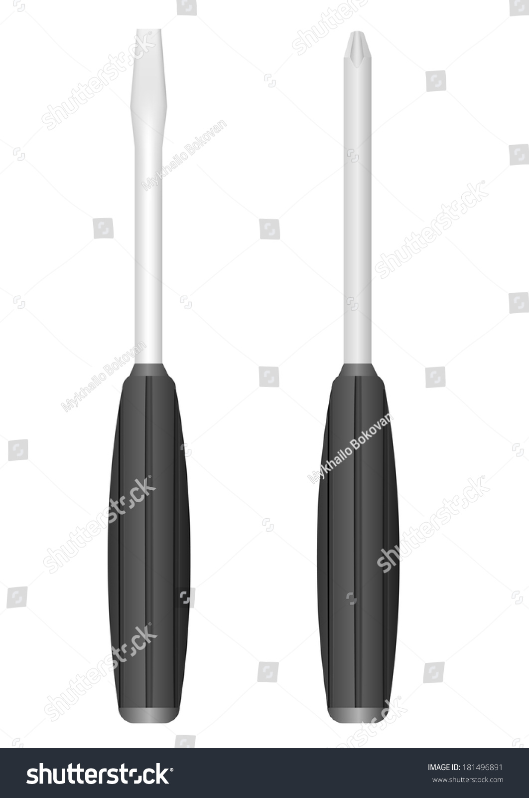 Slotted Screwdriver Phillips Screwdriver Vector Illustration Stock ...