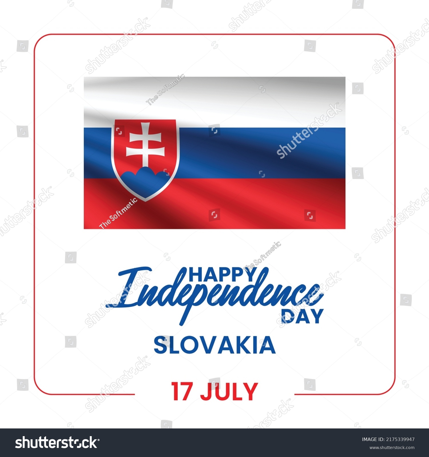 Slovakia Independence Day Background Design Stock Vector (Royalty Free ...