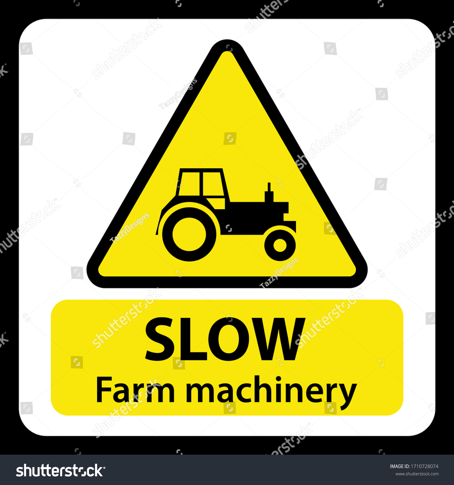 3714 Tractor Warning Sign 이미지 스톡 사진 및 벡터 Shutterstock
