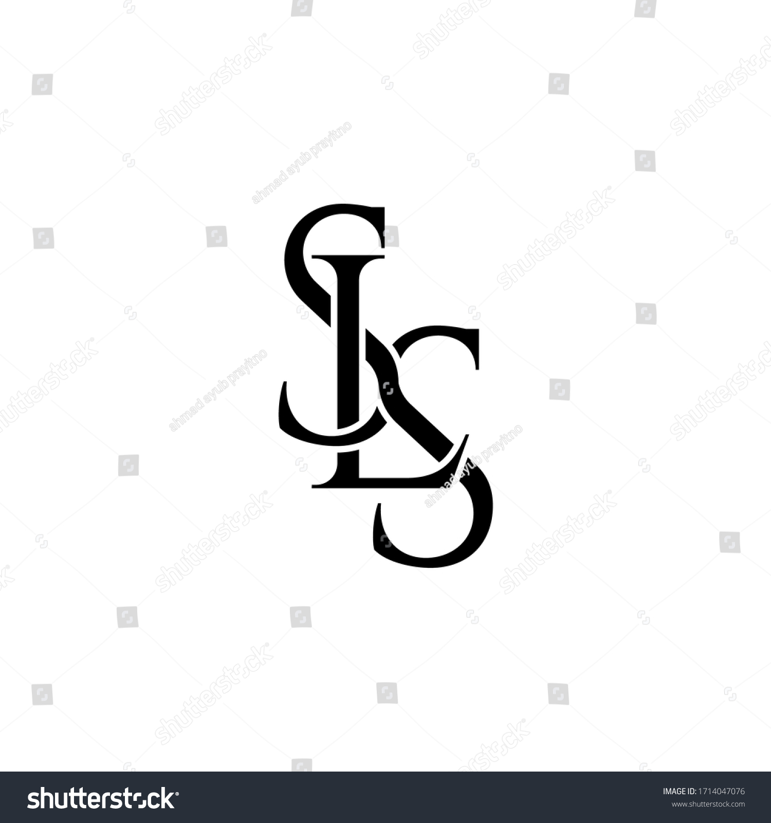 Sls Letter Original Monogram Logo Design Stock Vector (Royalty Free ...