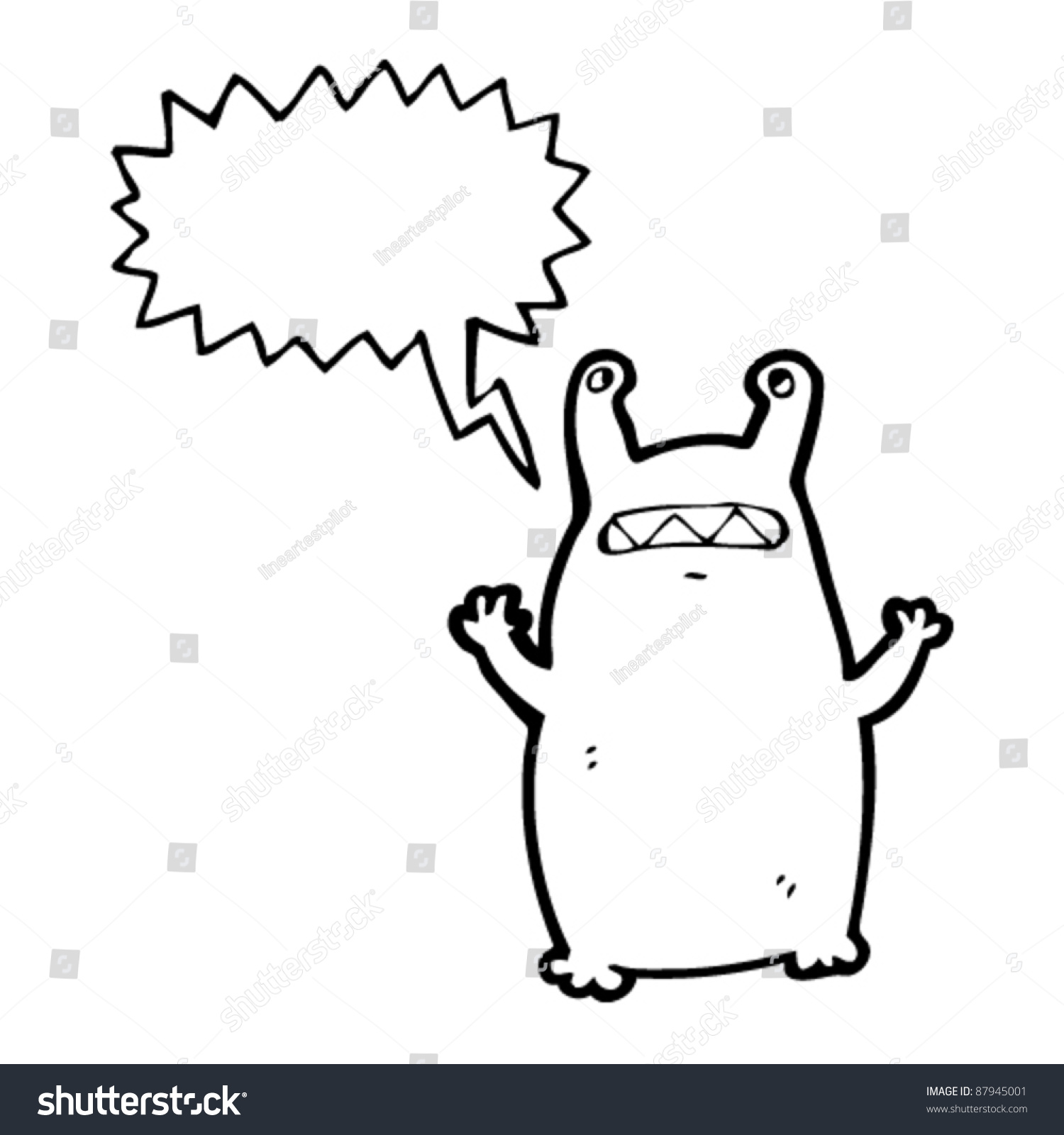 Slug Monster Alien Cartoon Stock Vector (Royalty Free) 87945001 ...