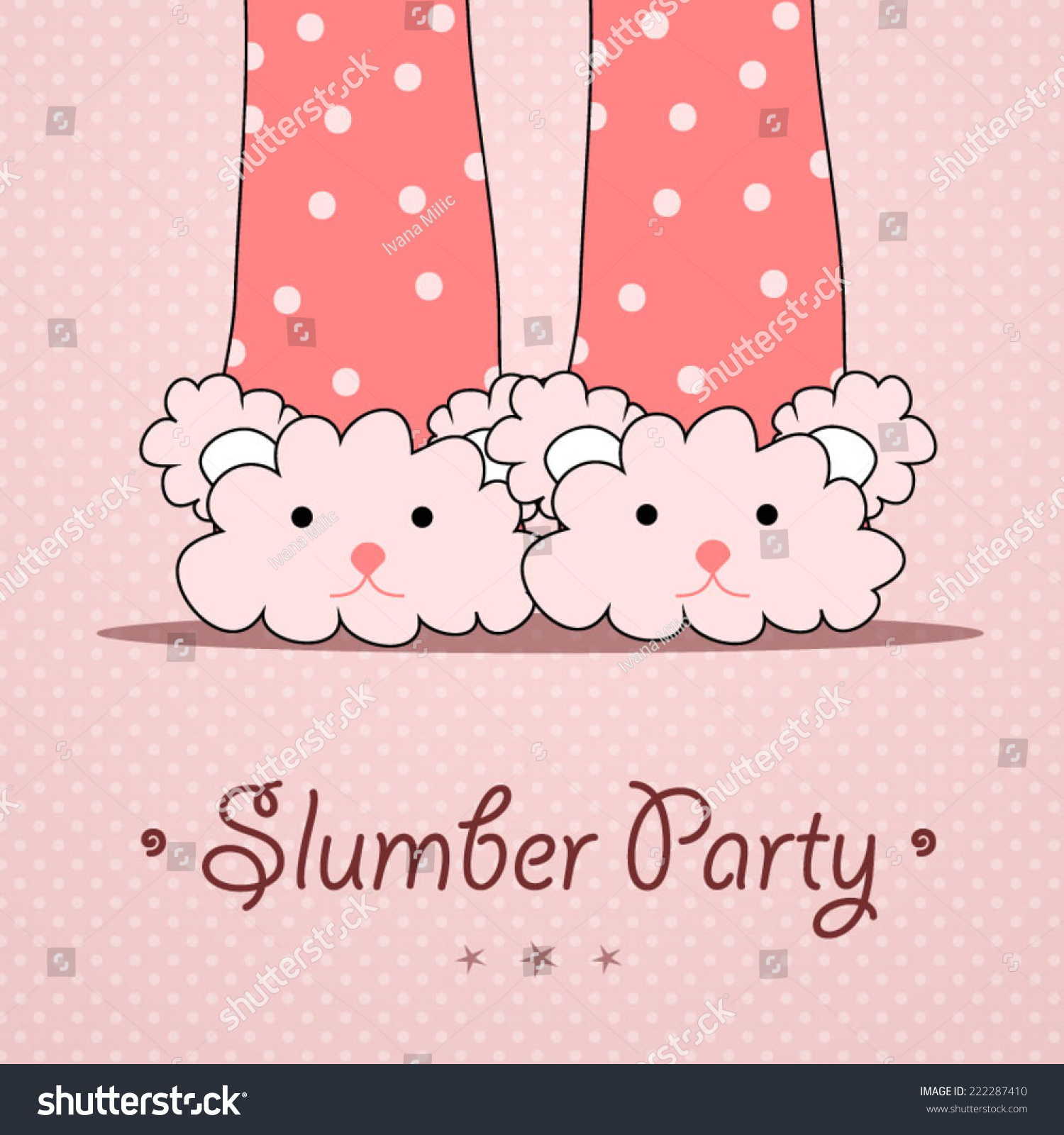 Slumber Party Invitation Stock Vector (Royalty Free) 222287410 ...