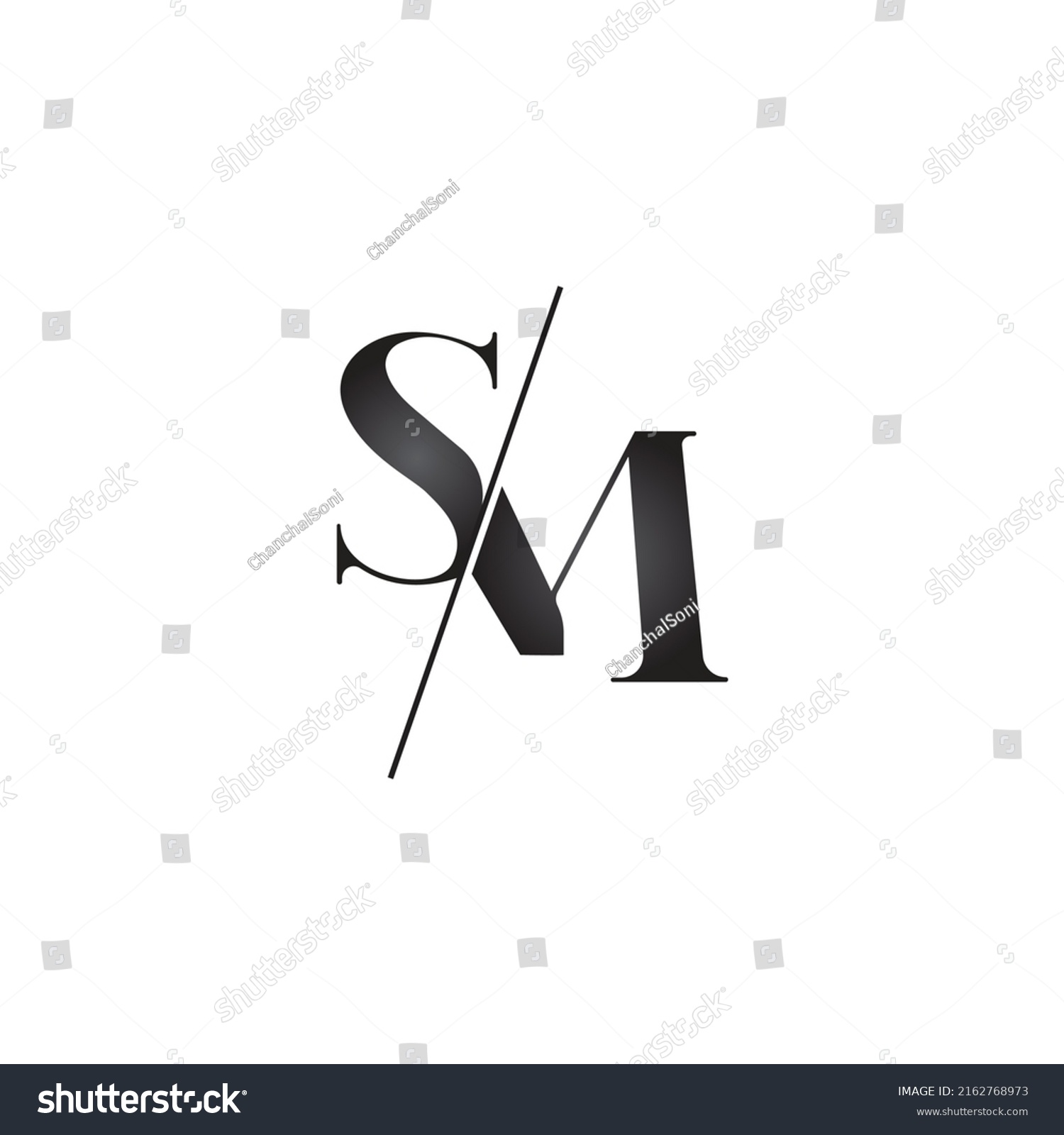 Sm Letter Logo Design Vector Stock Vector (Royalty Free) 2162768973 ...