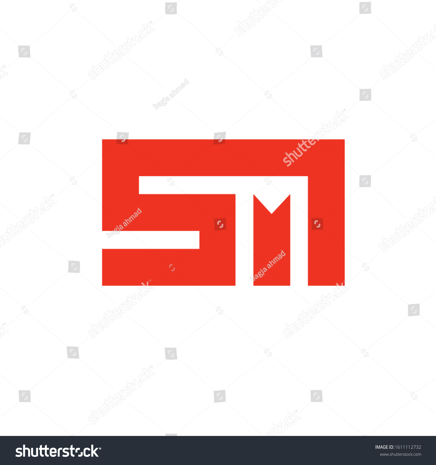 Sm Logo Design Simple Modern Template: เวกเตอร์สต็อก (ปลอดค่าลิขสิทธิ์ ...