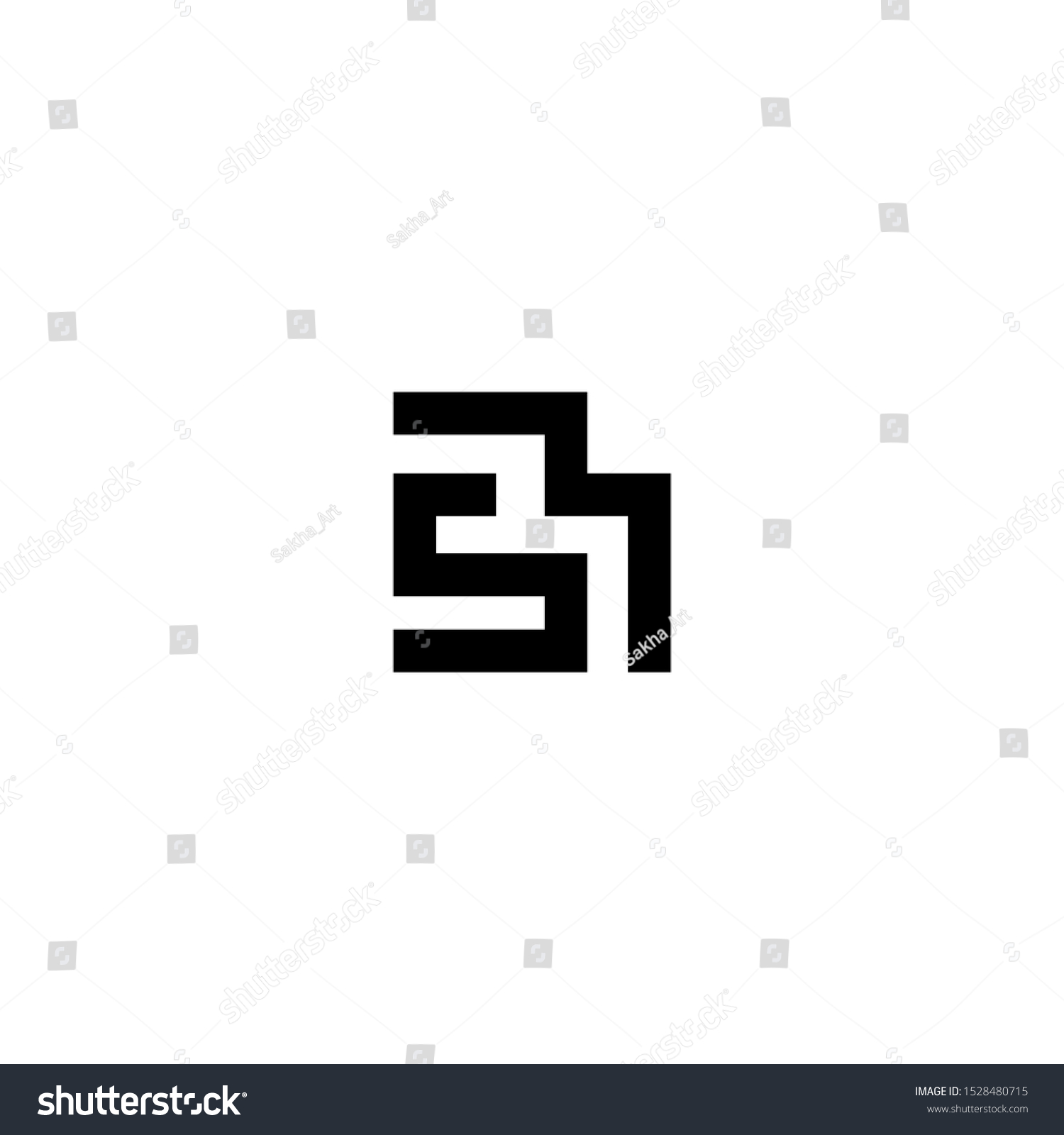 Sm Logo Design Vector Icon Template Stock Vector (Royalty Free ...