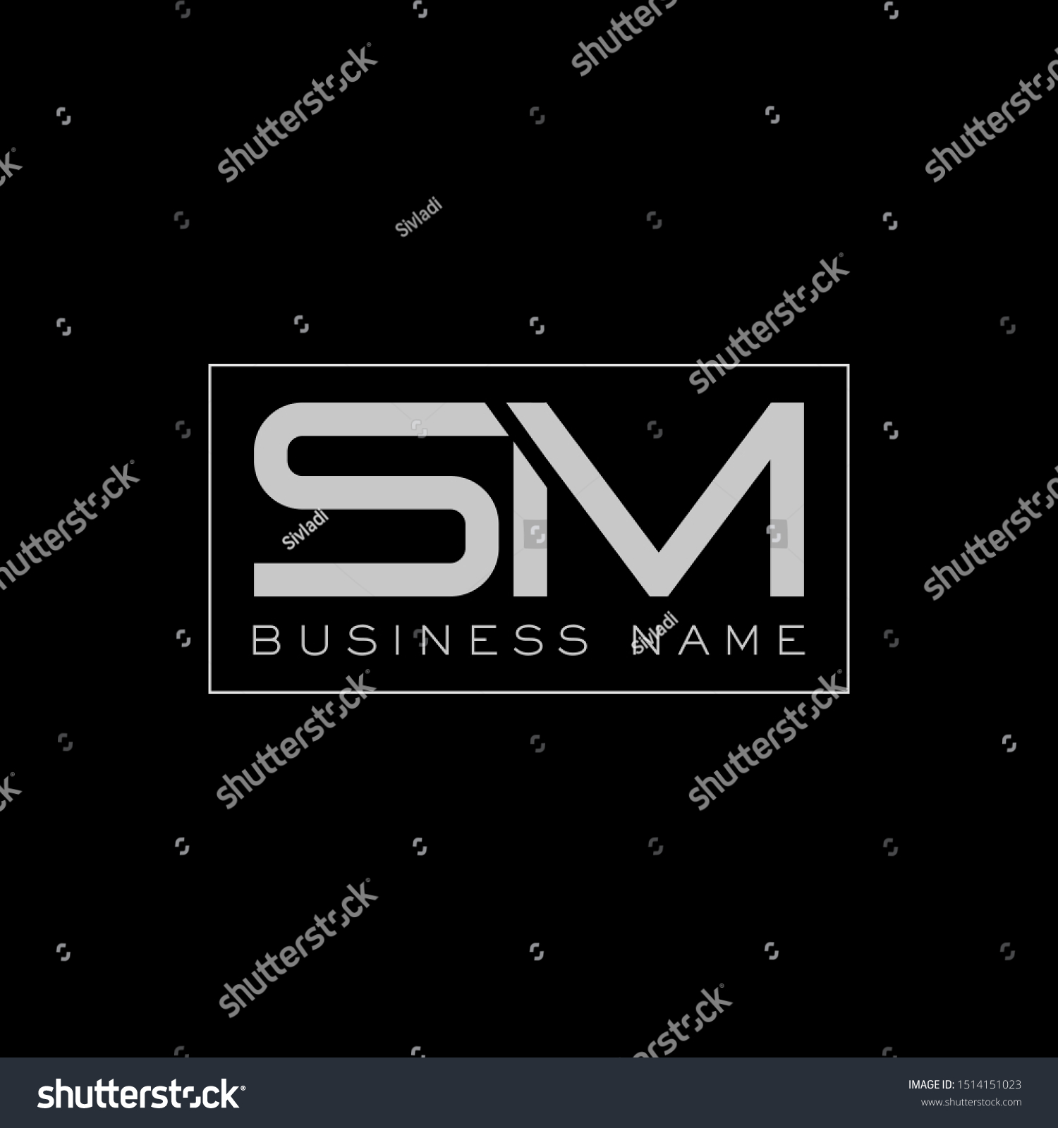 Sm Logo Design Vector Illustration Stock Vector (Royalty Free) 1514151023