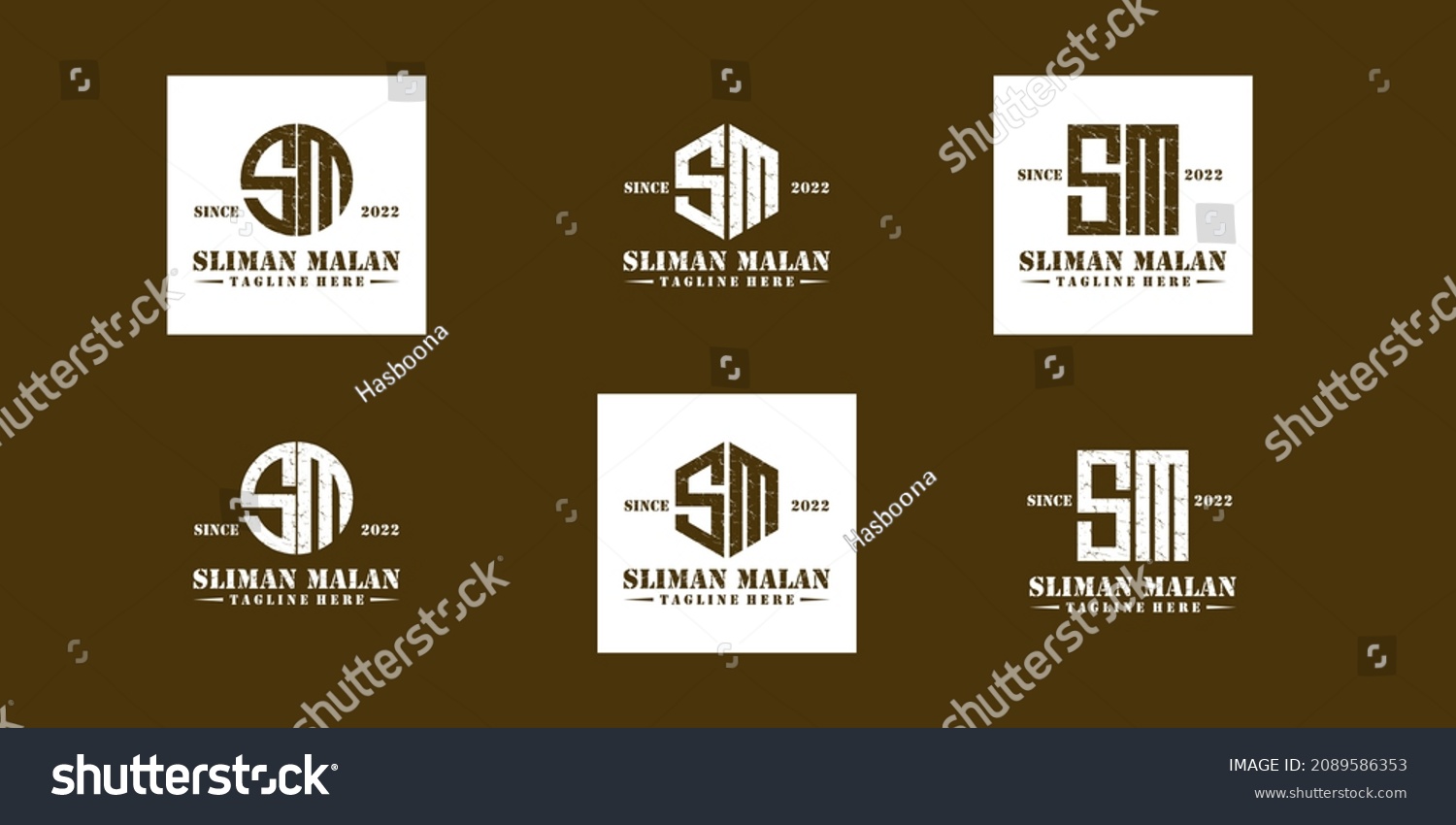 Sm Logo Initials Designs Vector Collection Stock Vector (Royalty Free ...