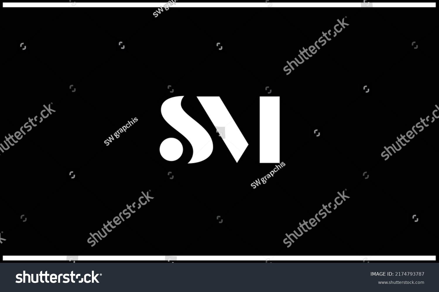 Sm Ms Abstract Letters Logo Monogram Stock Vector (Royalty Free ...