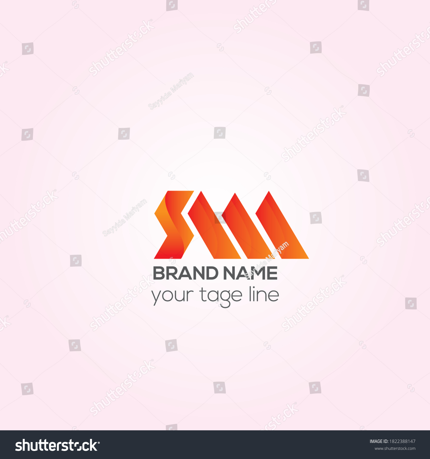Sm Vector Logo Design Sw Creative Stock Vector (Royalty Free ...