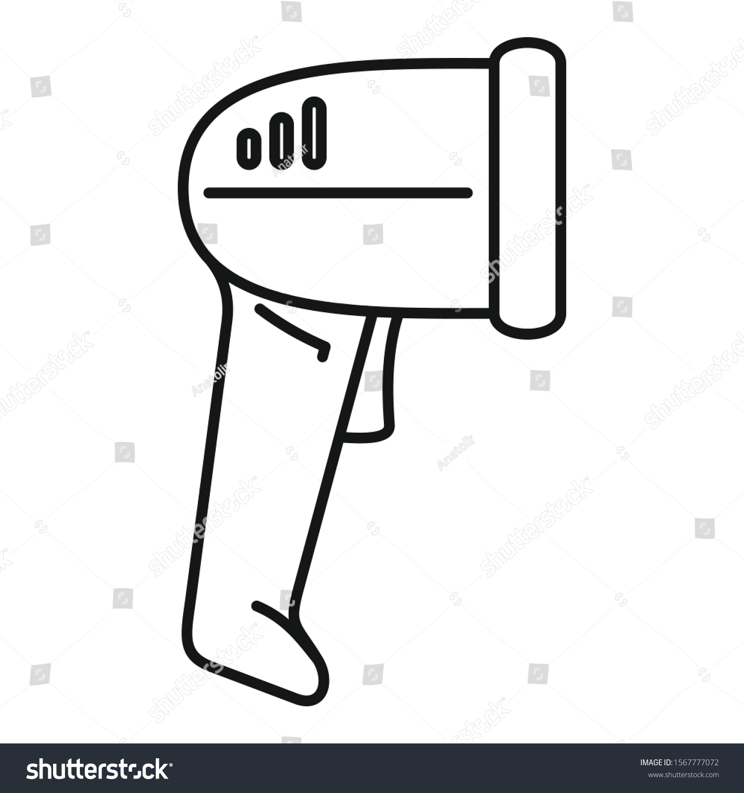 Small Barcode Scanner Icon Outline Small Stock Vector (Royalty Free ...