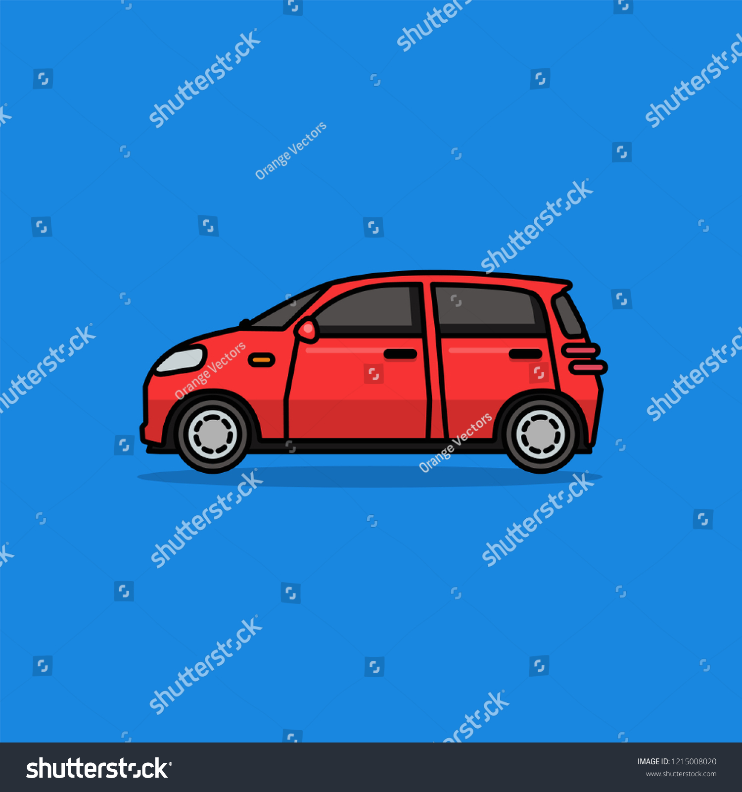 Small Car Vector Illustration: vector de stock (libre de regalías ...