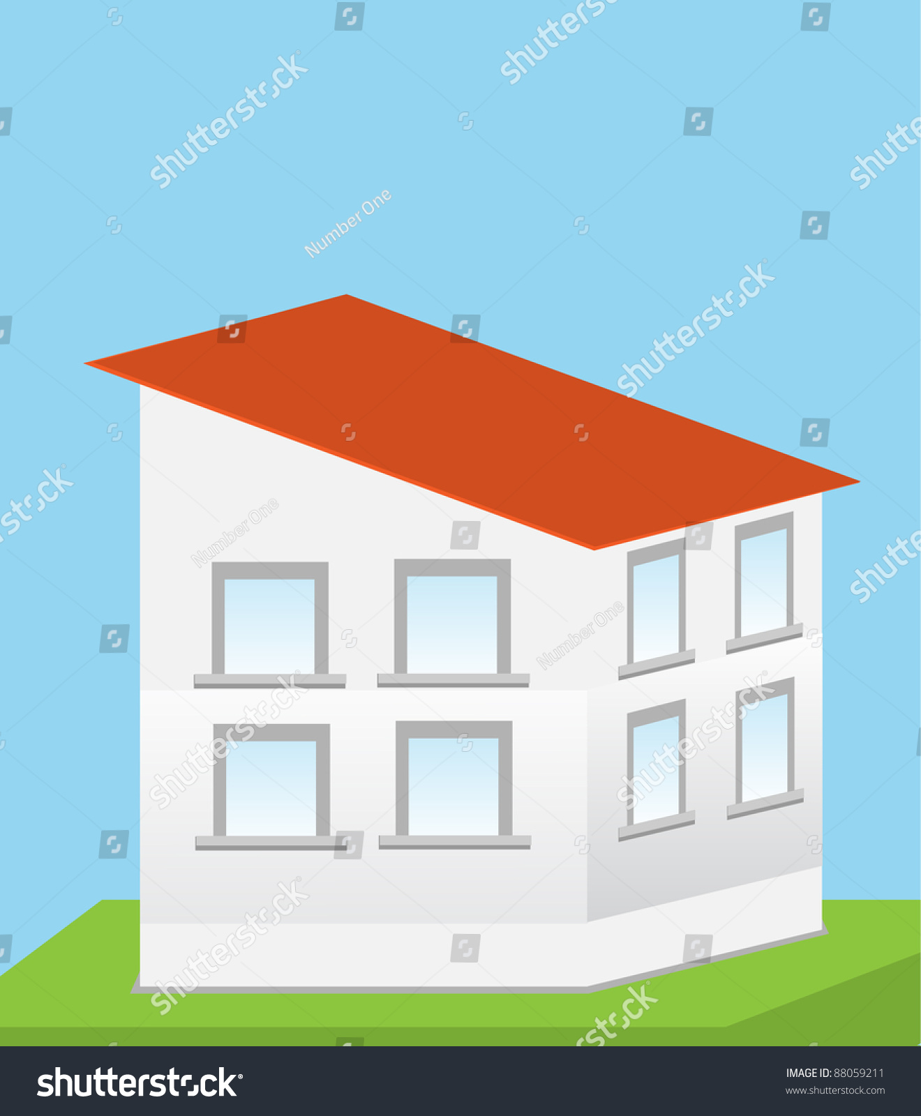 Small Cartoon House Stock Vector (Royalty Free) 88059211