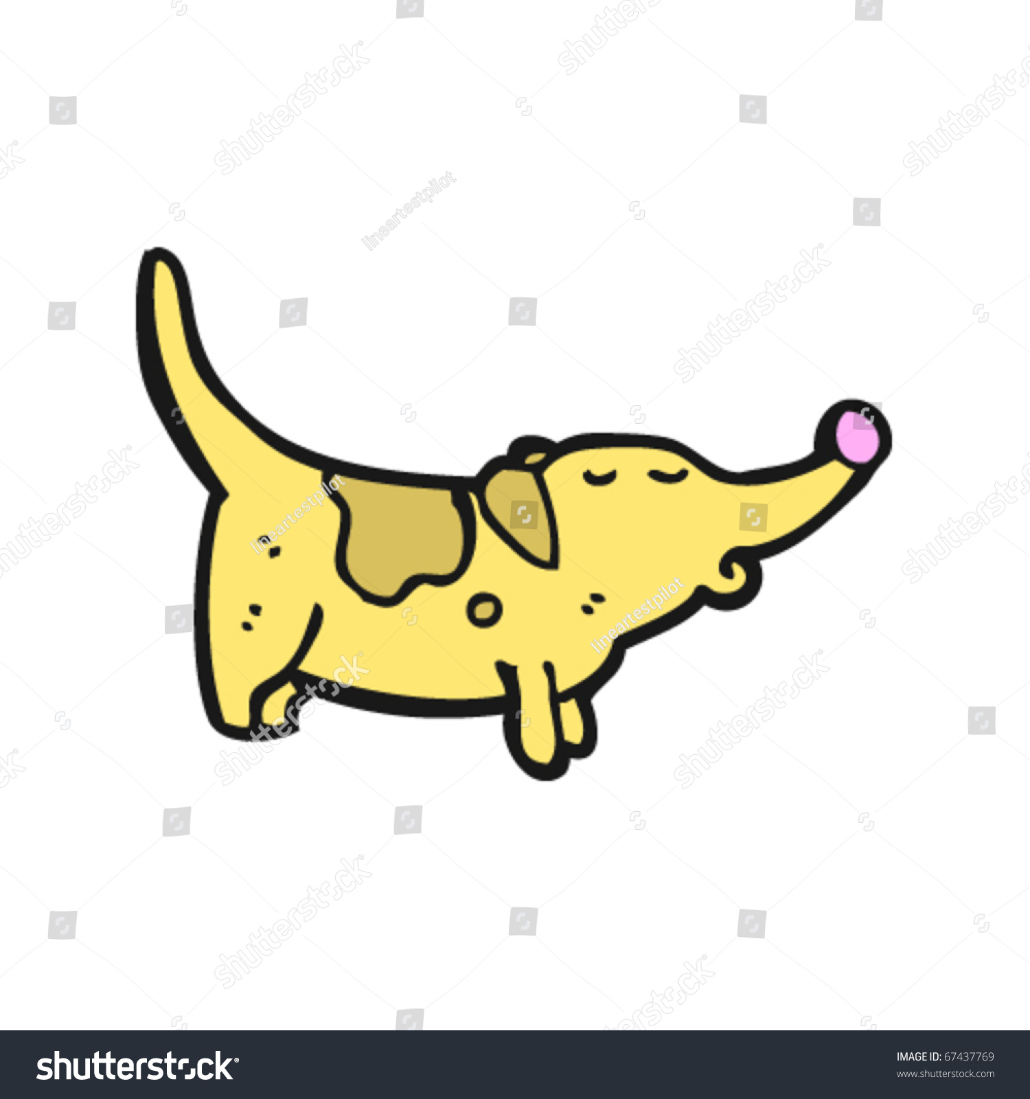 Small Dog Cartoon Stock Vector Illustration 67437769 : Shutterstock