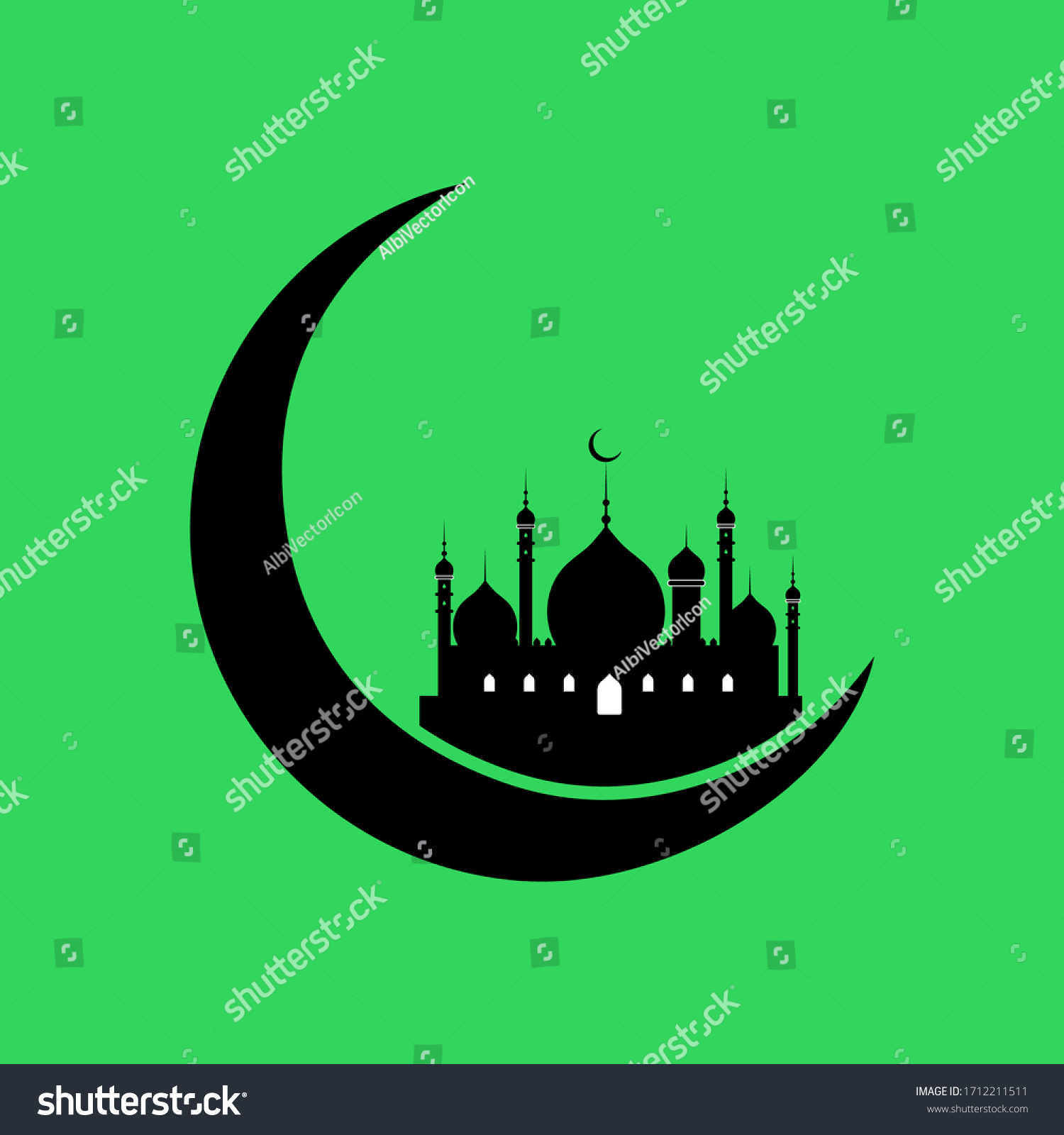 Small Eid Ramadan Mosque Icon Stock Vector (Royalty Free) 1712211511 ...