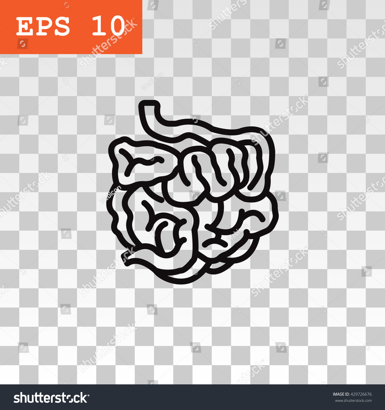 Small Intestine Icon Stock Vector (Royalty Free) 429726676 | Shutterstock