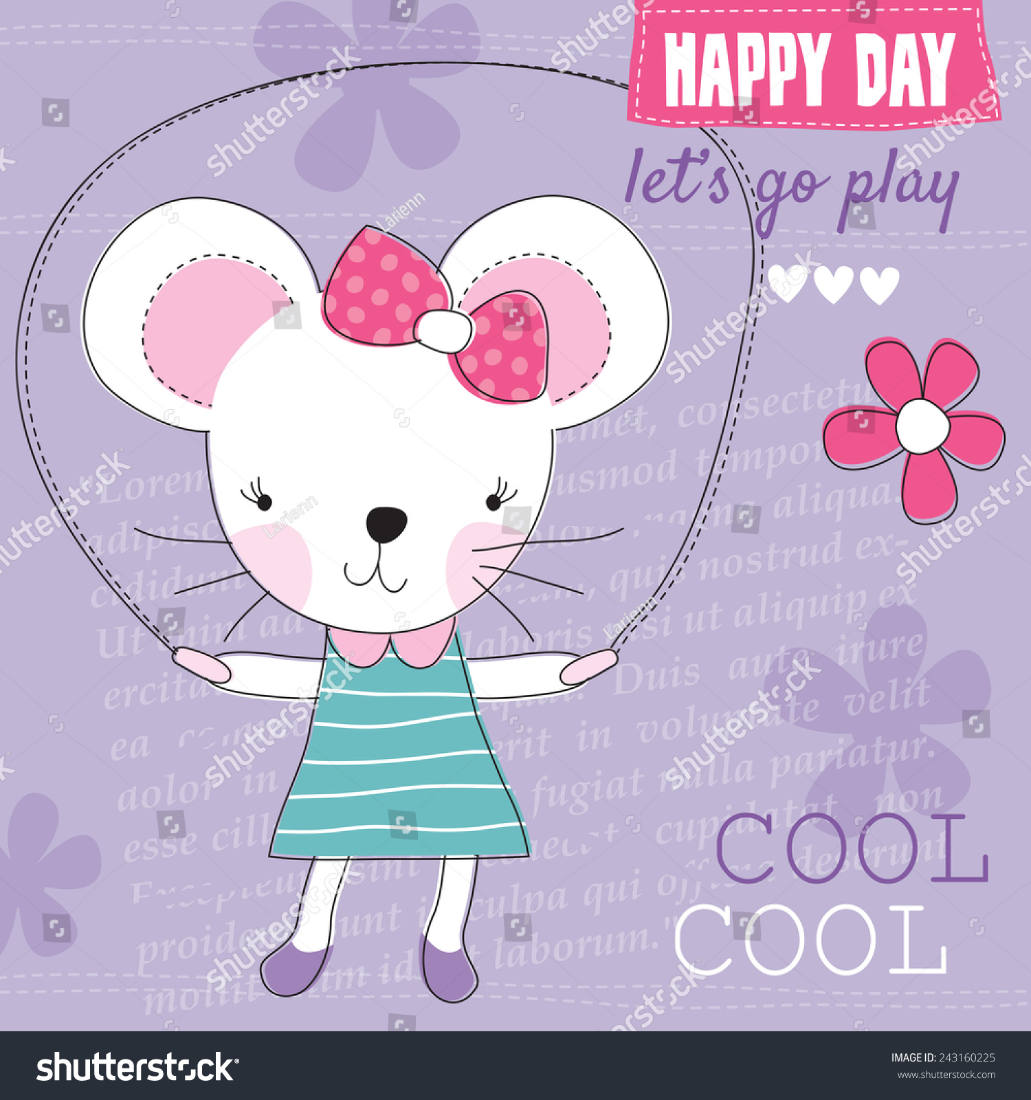 Small Mouse Jumping Rope Vector Illustration Stock Vector (Royalty Free ...