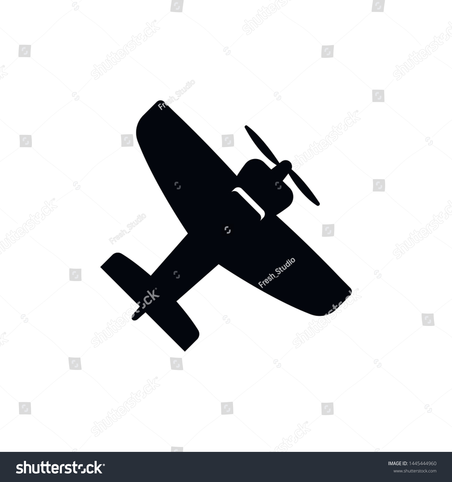 Small Plane Vector Illustration Single Engine: เวกเตอร์สต็อก (ปลอดค่า ...