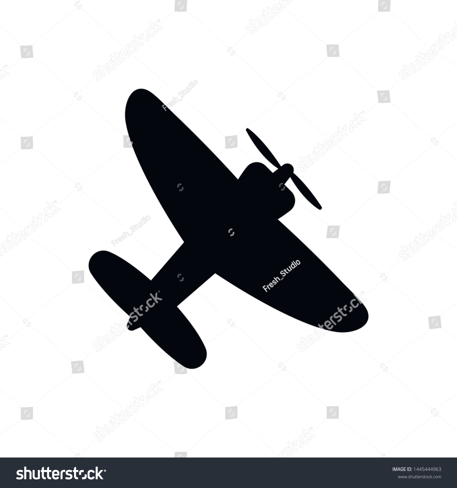 Small Plane Vector Illustration Single Engine Stock Vector (Royalty ...