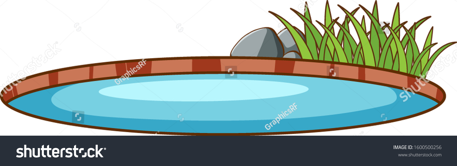 Small Pool On White Background Illustration Stock Vector (Royalty Free ...
