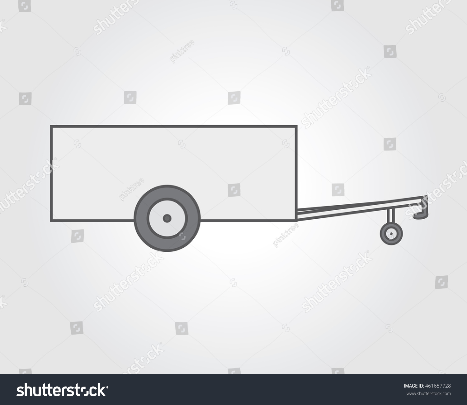 Small Simple Sketch Car Trailer Stock Vector (Royalty Free) 461657728