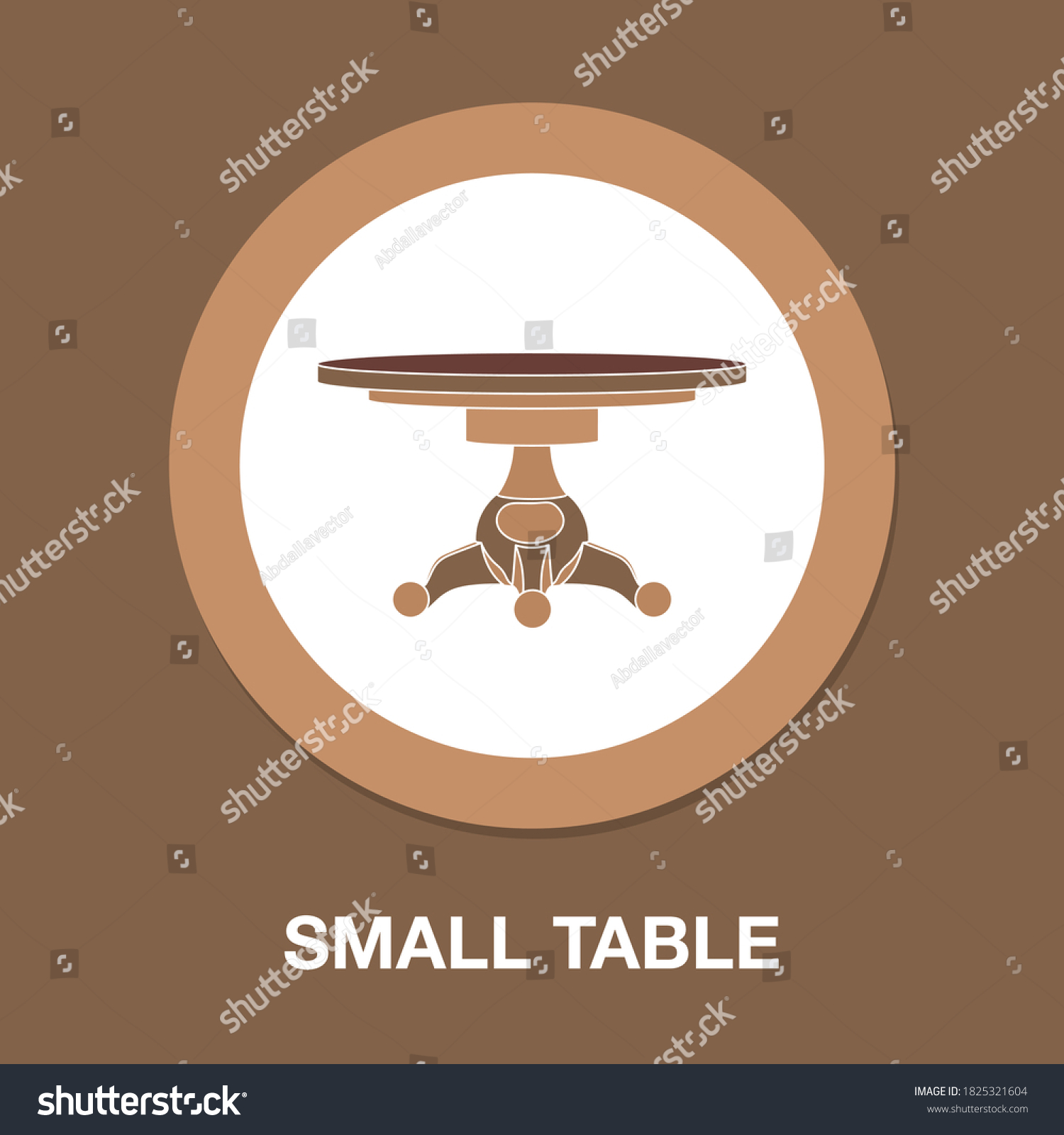 Small Table Icon Simple Vector Icon Stock Vector (Royalty Free) 1825321604