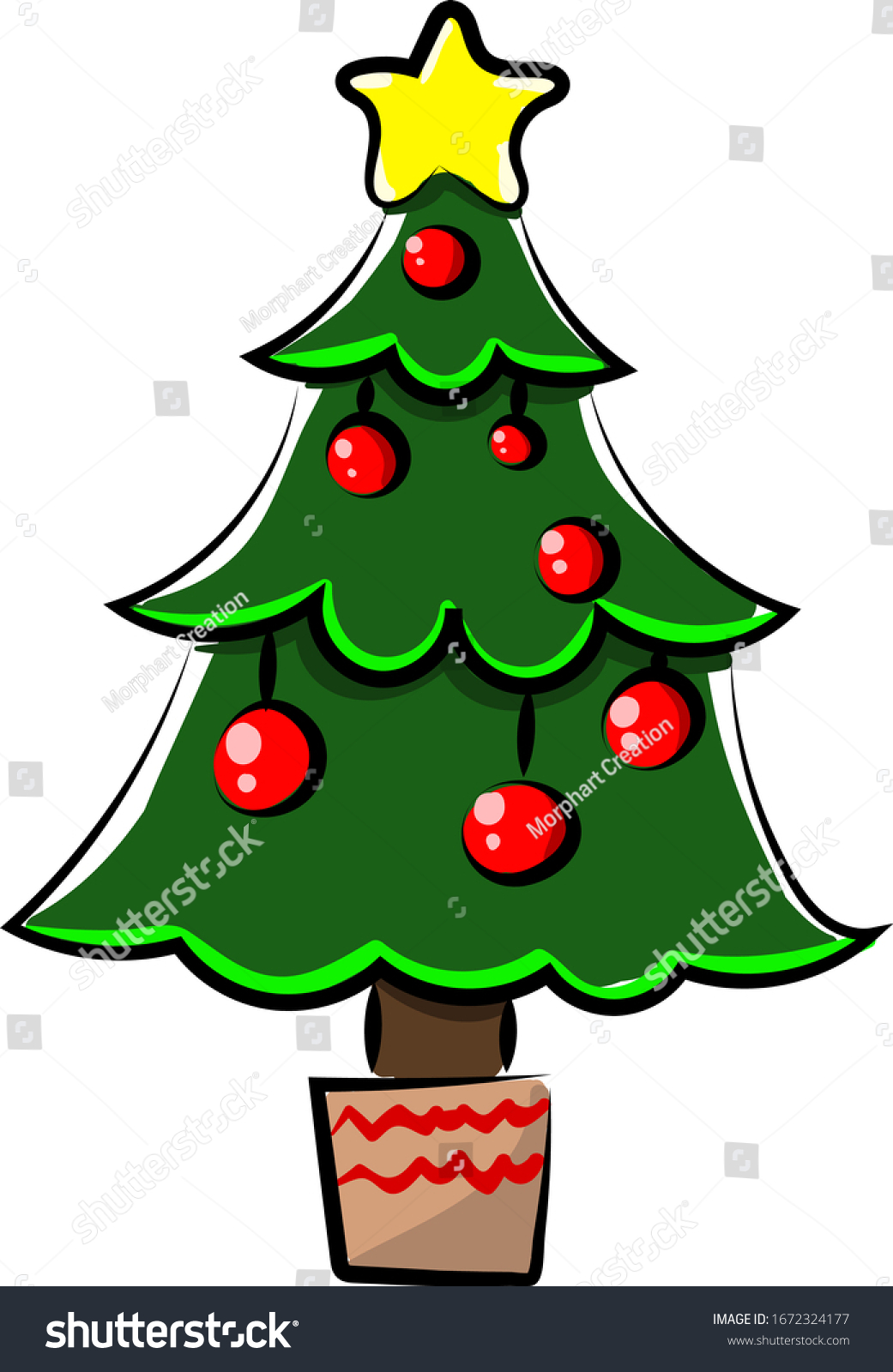 Small Tree Illustration Vector On White Stock Vector (Royalty Free ...