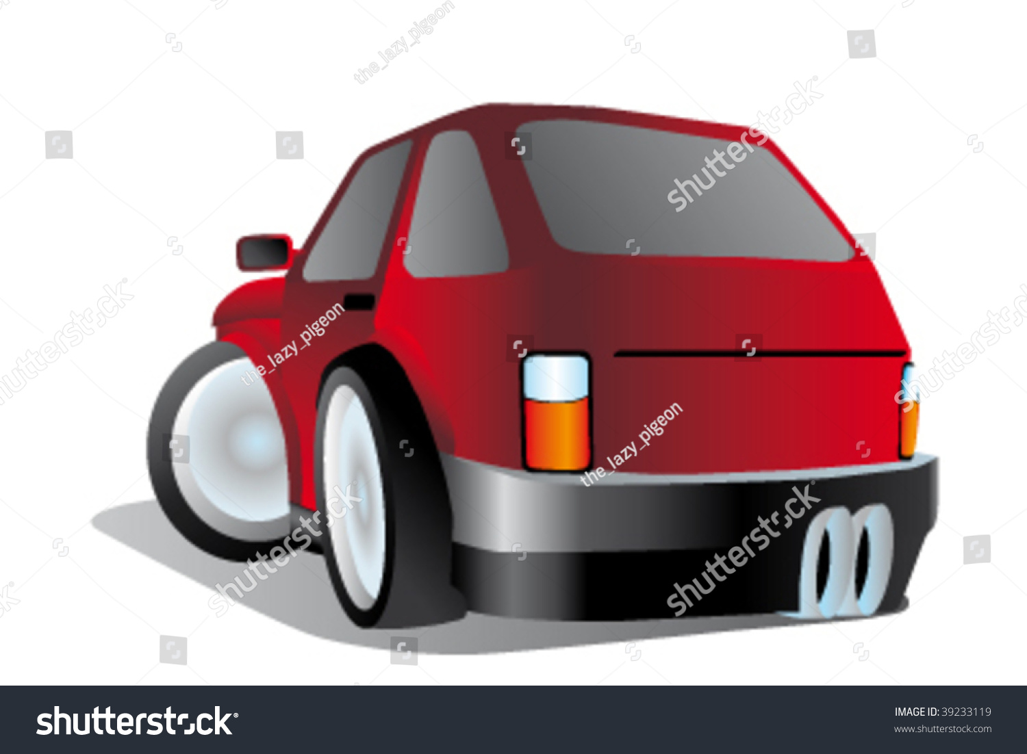 Small Vector Cartoon Car: เวกเตอร์สต็อก (ปลอดค่าลิขสิทธิ์) 39233119 ...