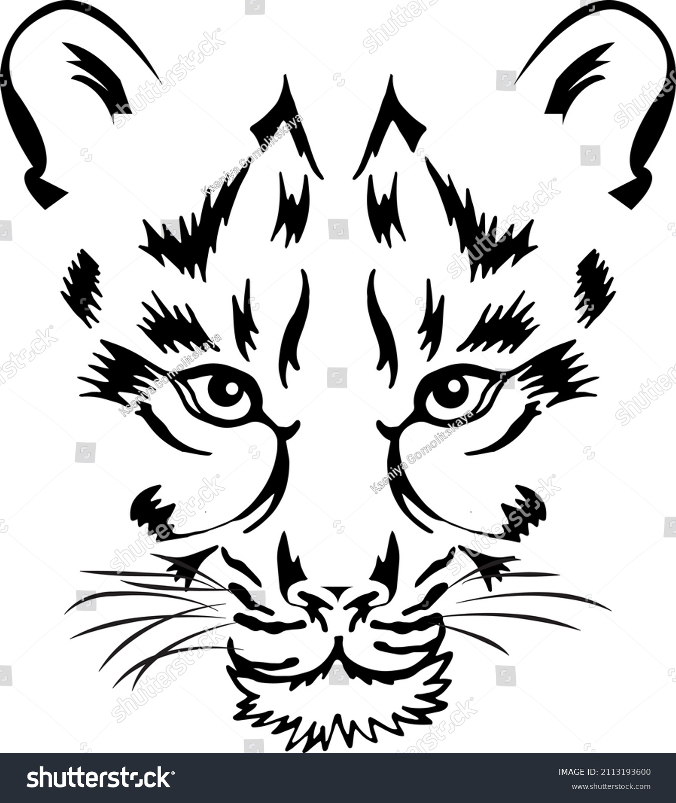 Small Vector Tiger On Transparent Background Stock Vector (Royalty Free ...