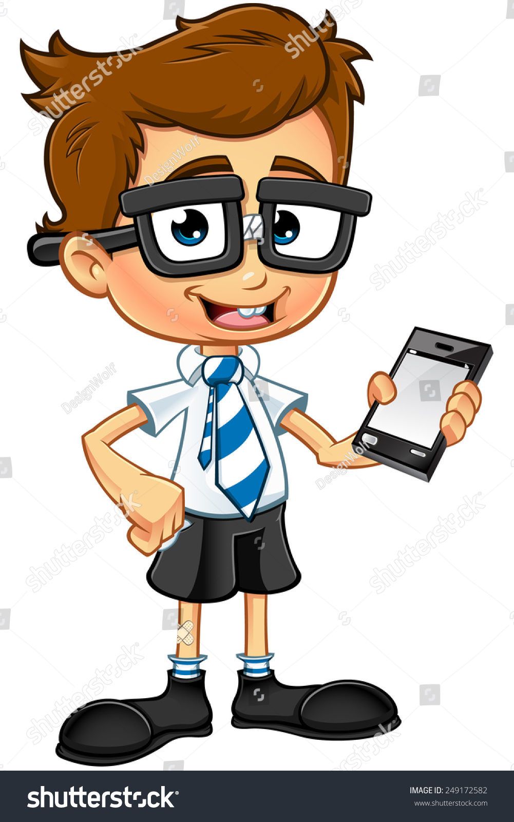 Smart Boy Cartoon Character Stock Vector (Royalty Free) 249172582