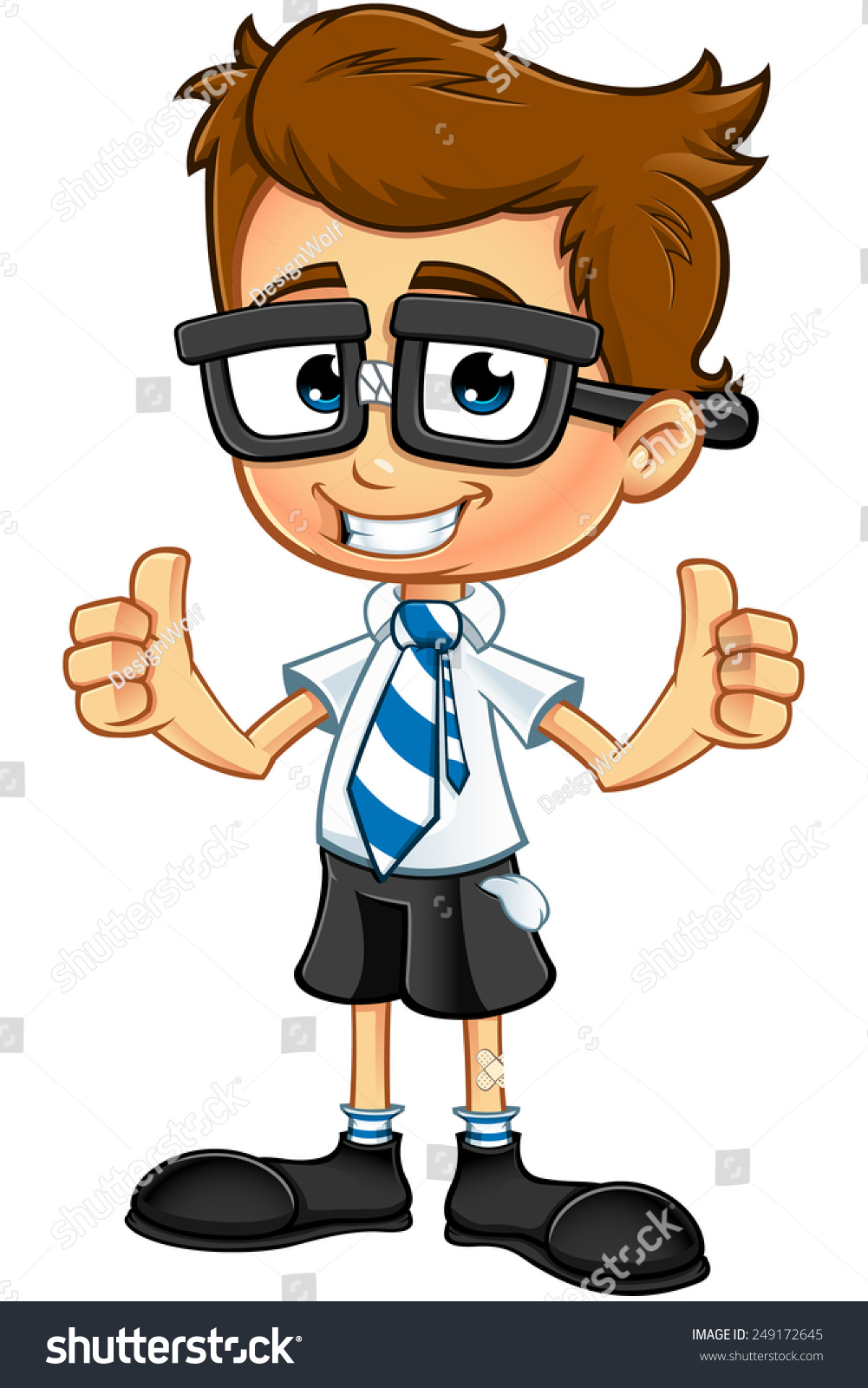Smart Boy Cartoon Character: เวกเตอร์สต็อก (ปลอดค่าลิขสิทธิ์) 249172645 ...