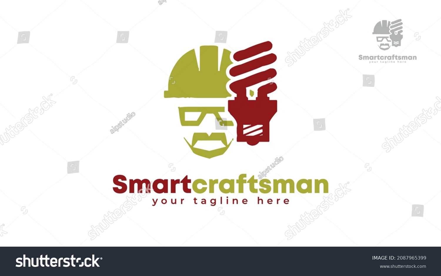 Smart Craftsman Logo Design Vector Stock Vector (Royalty Free ...