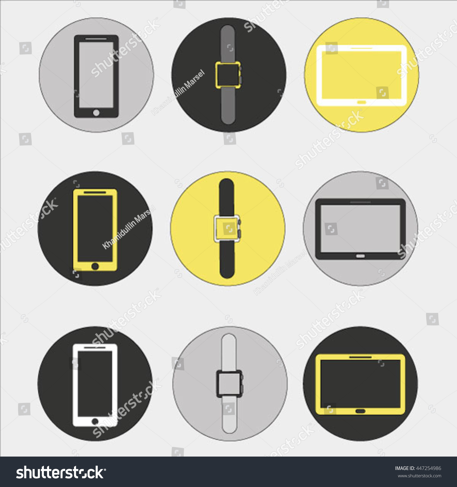Smart Device Icons Stock Vector (Royalty Free) 447254986