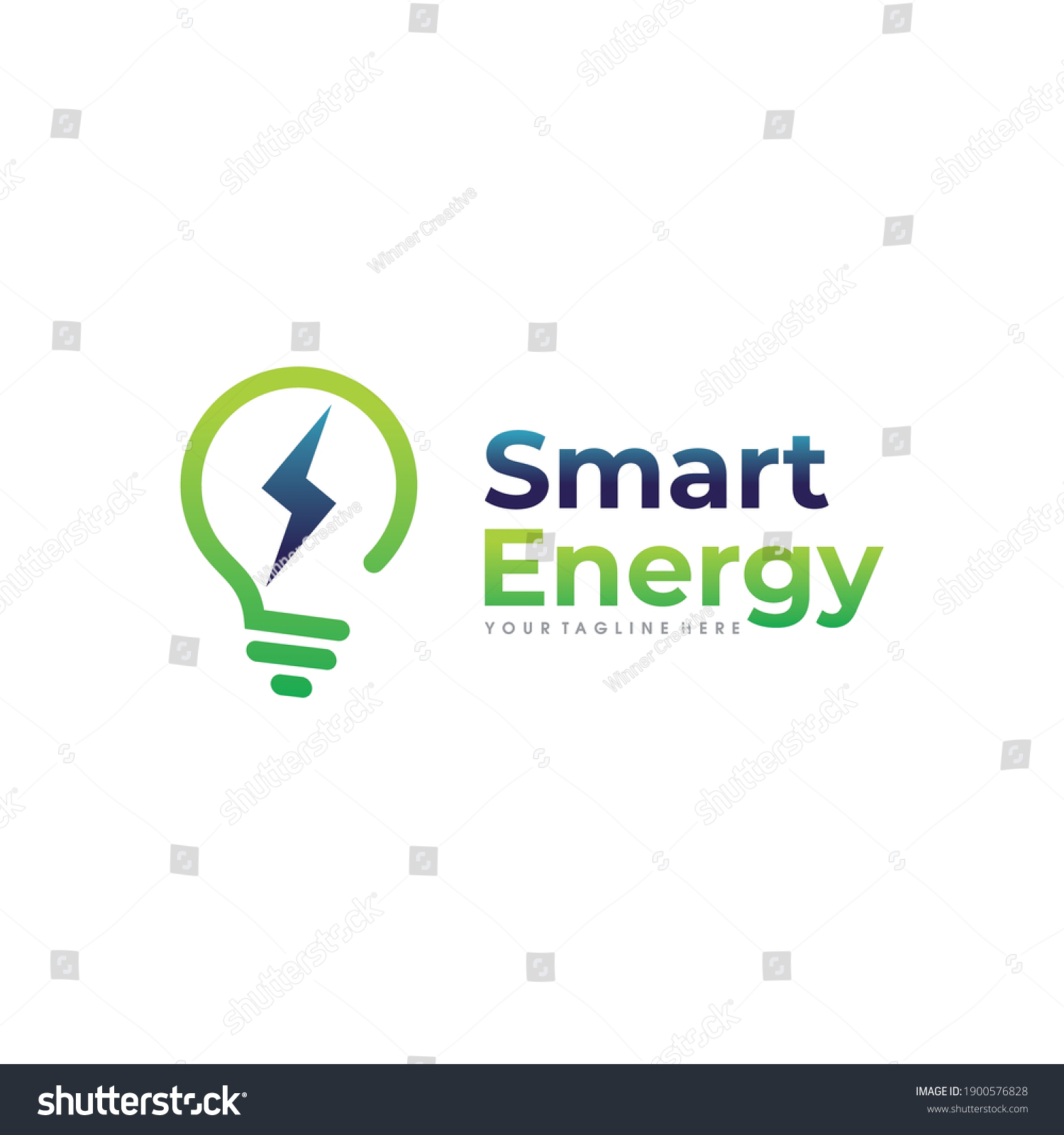 Smart Energy Logo Design Vector Stock Vector (Royalty Free) 1900576828