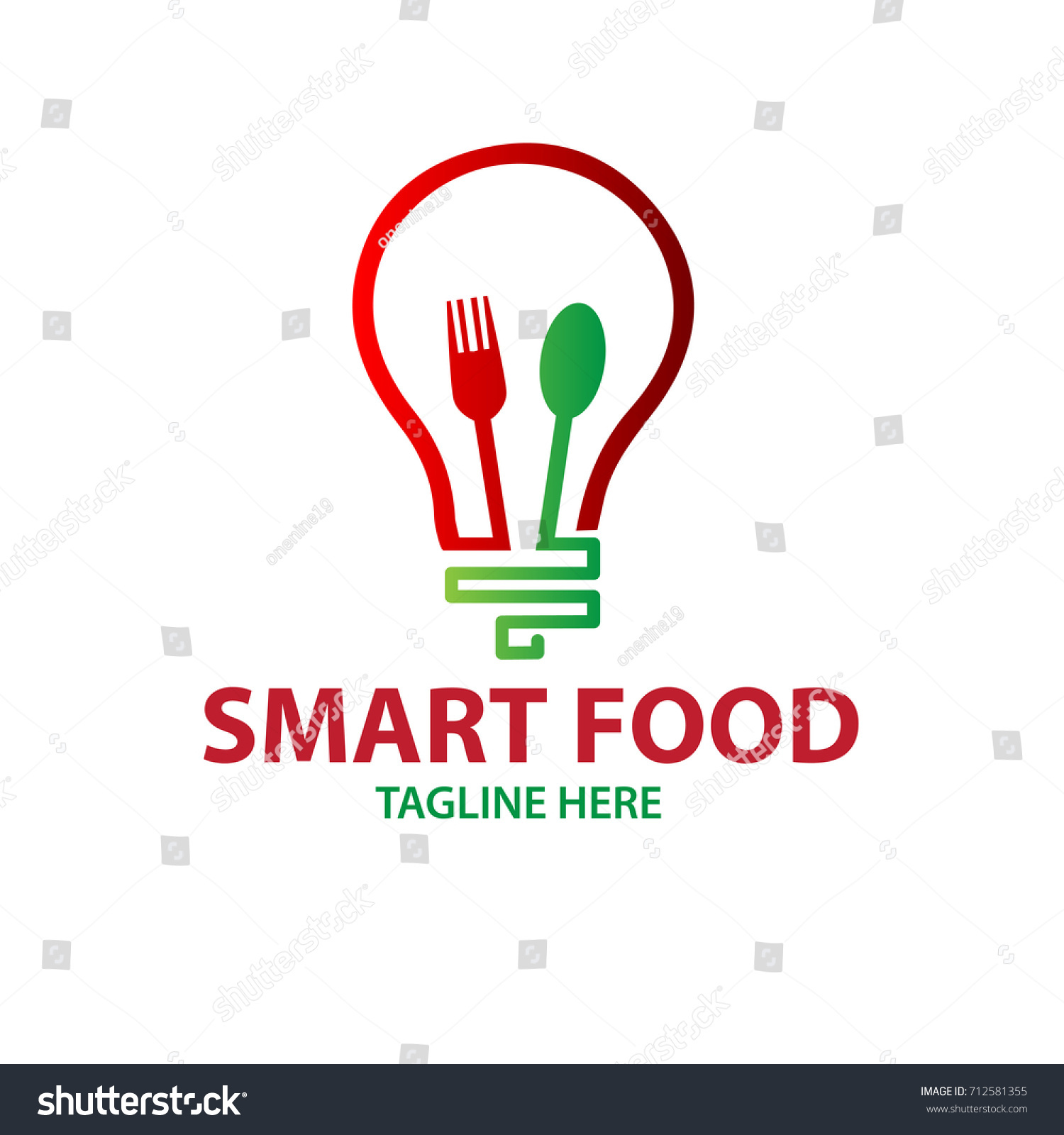 Smart Food Logo Stock Vector (Royalty Free) 712581355