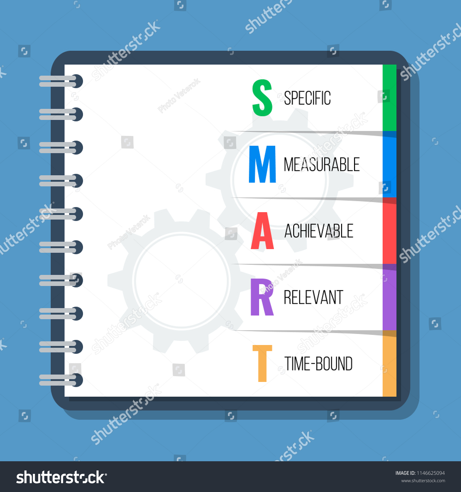 Smart Goals Flat Style Vector Concept: เวกเตอร์สต็อก (ปลอดค่าลิขสิทธิ์ ...