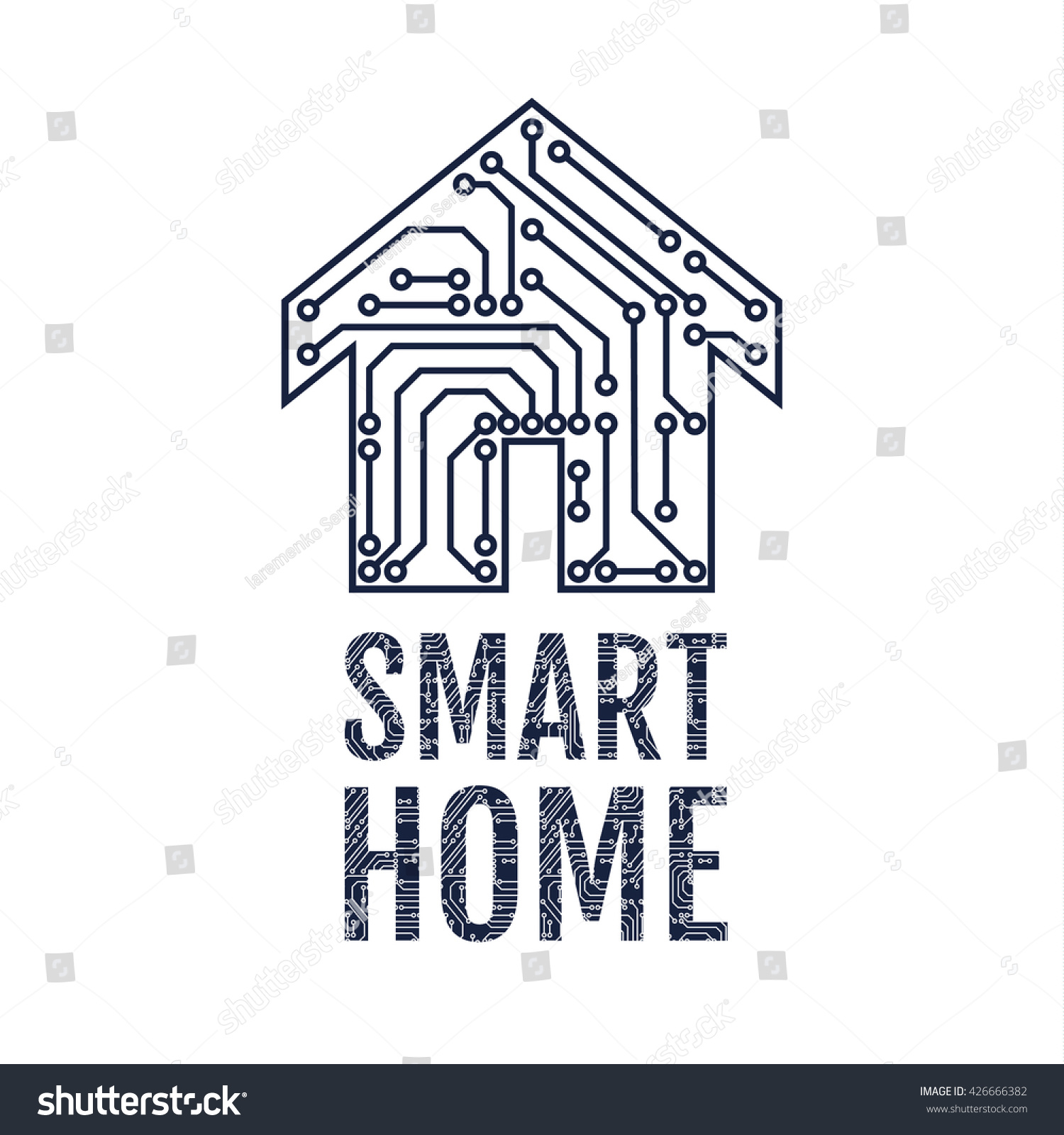 Smart Home Logo Vector Illustration: Vector có sẵn (miễn phí bản quyền ...