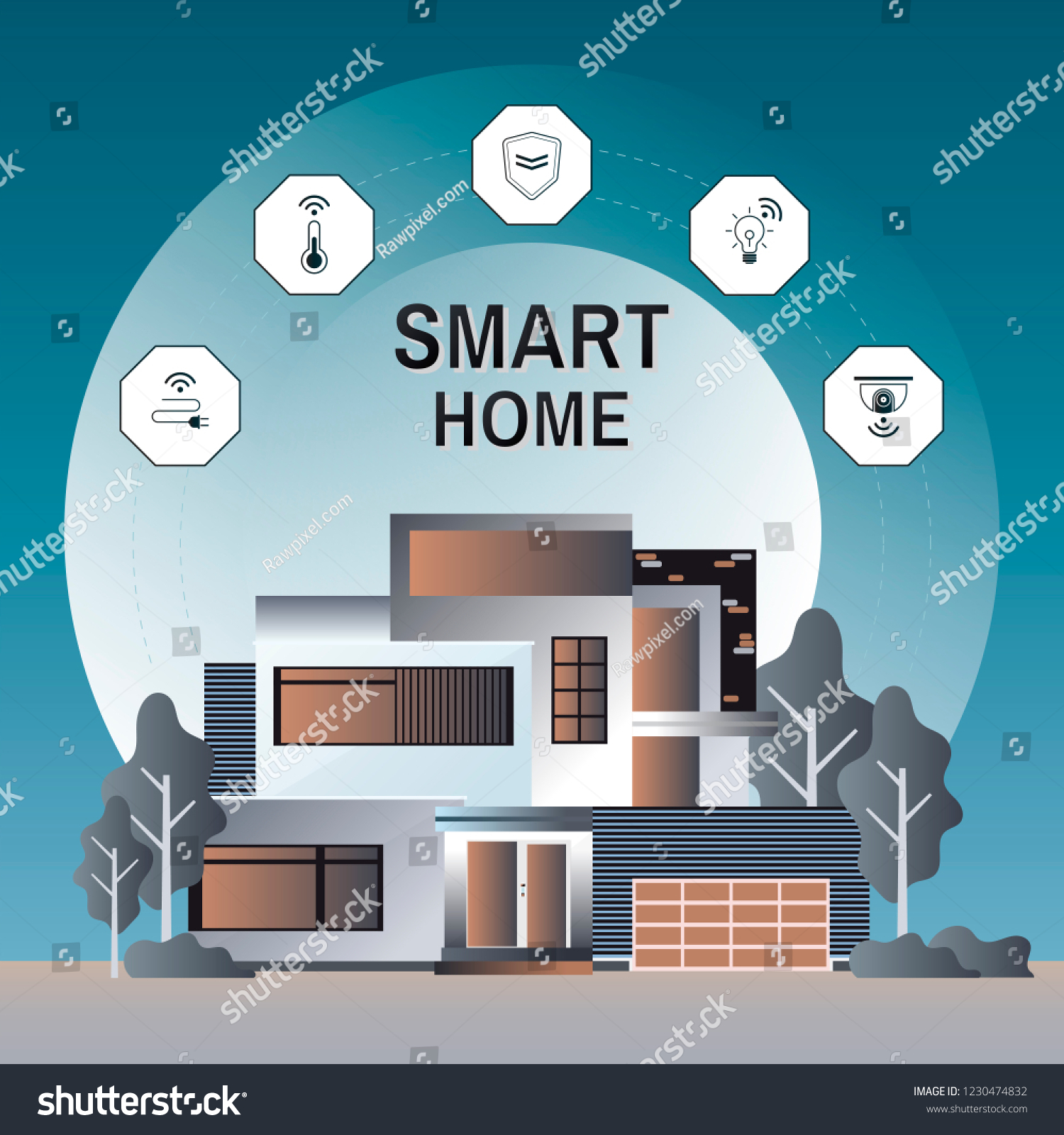 Smart Home Technology Infographic Vector Stock Vector (Royalty Free ...
