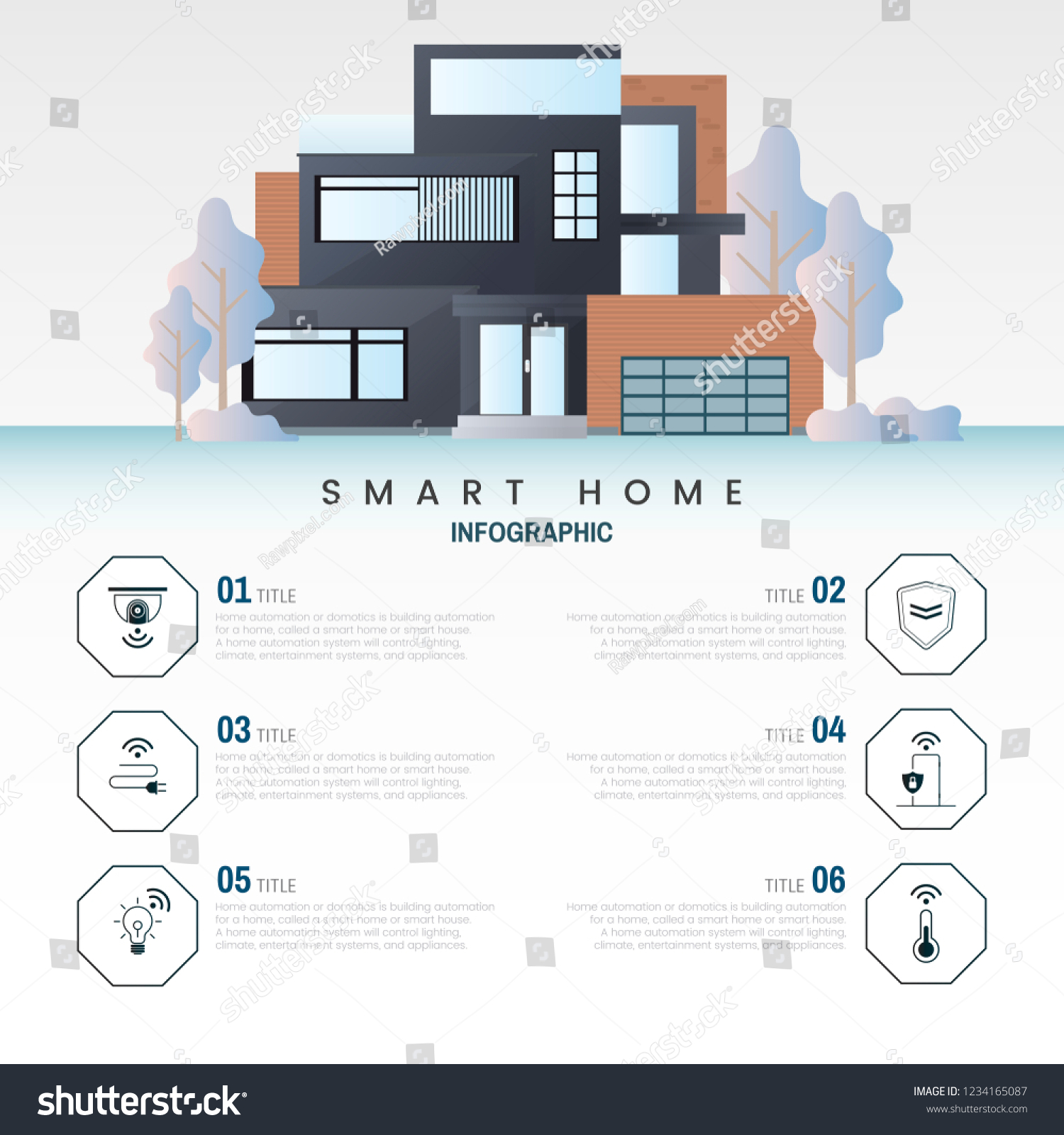 Smart Home Technology Infographic Vector Stock Vector (Royalty Free ...