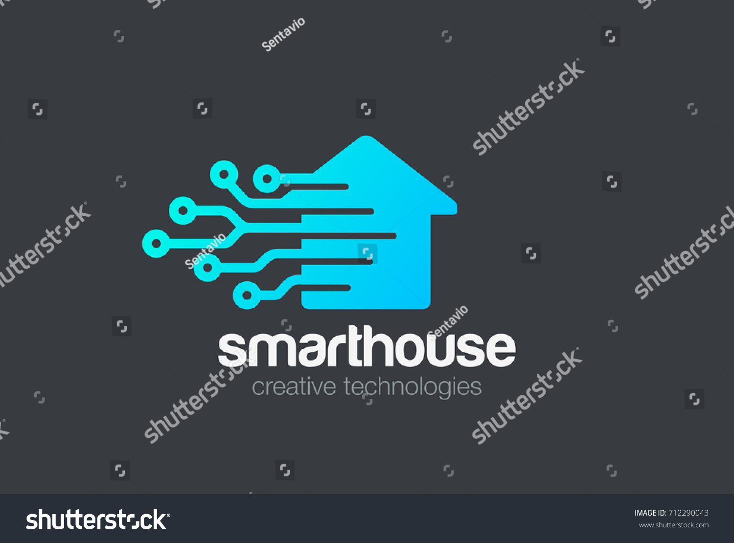 Smart House Logo Design Vector Template Stock Vector (Royalty Free ...